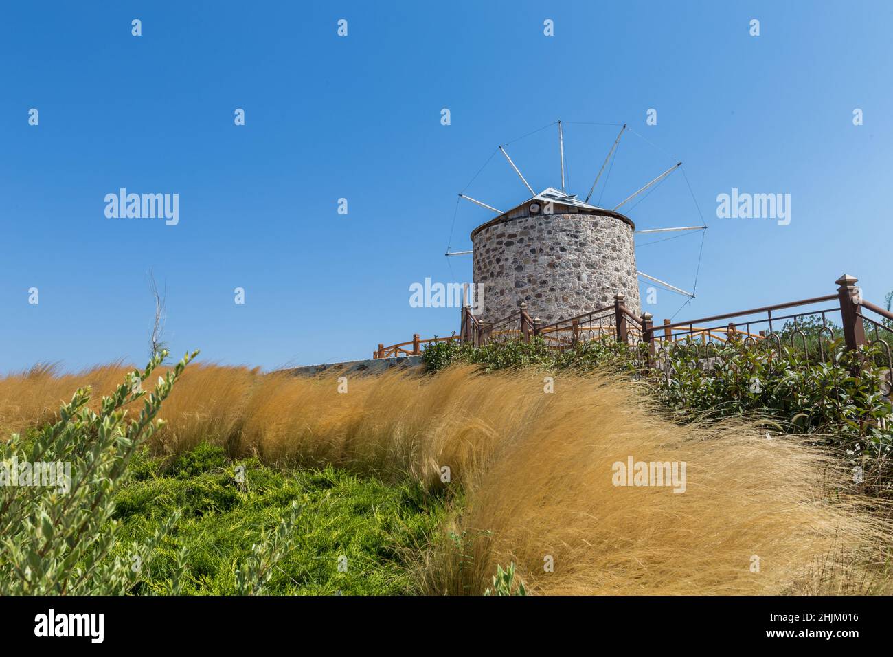 traditional Greek windmill on the island of Kos, Greece Stock Photo - Alamy