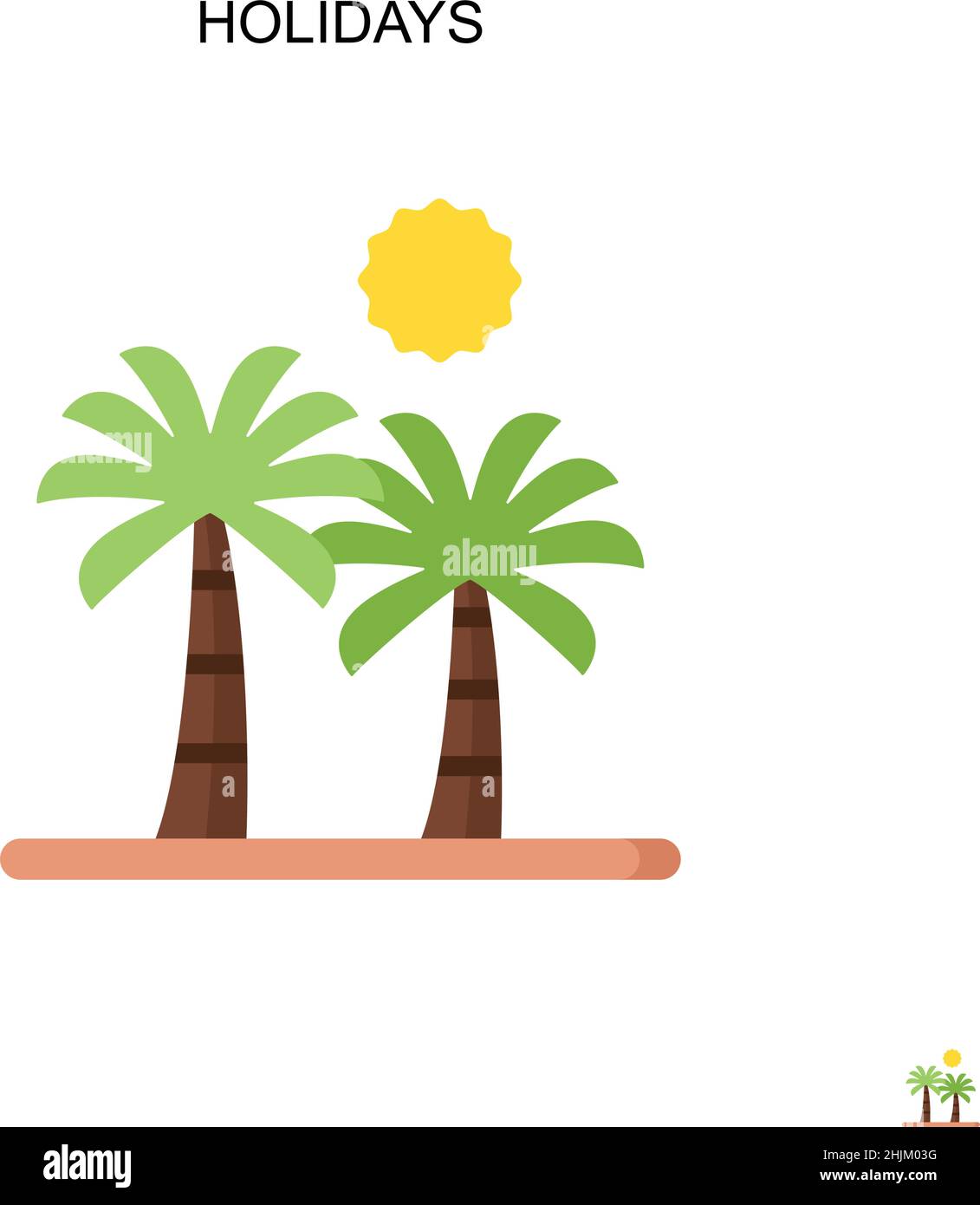Holidays Simple vector icon. Illustration symbol design template for ...