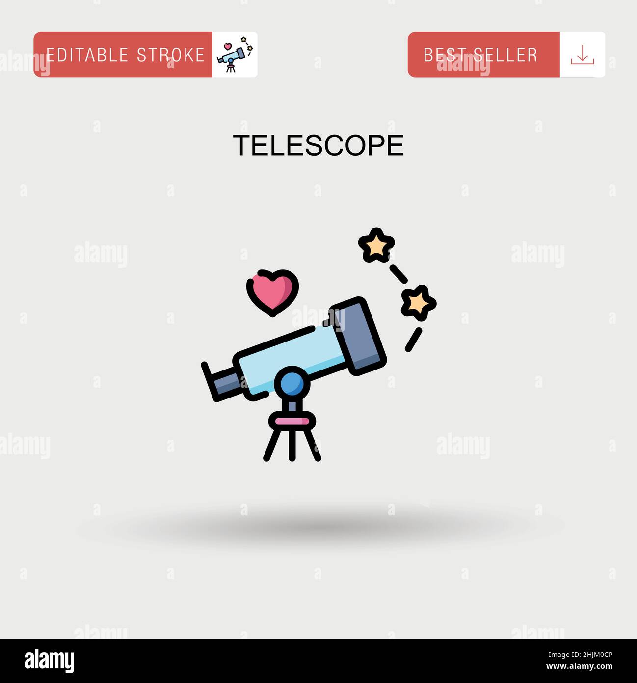 Telescope Simple vector icon Stock Vector Image & Art - Alamy