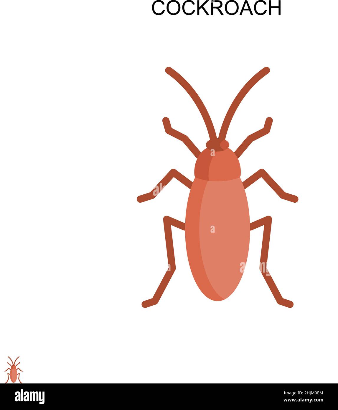 Cockroach Simple vector icon. Illustration symbol design template for ...