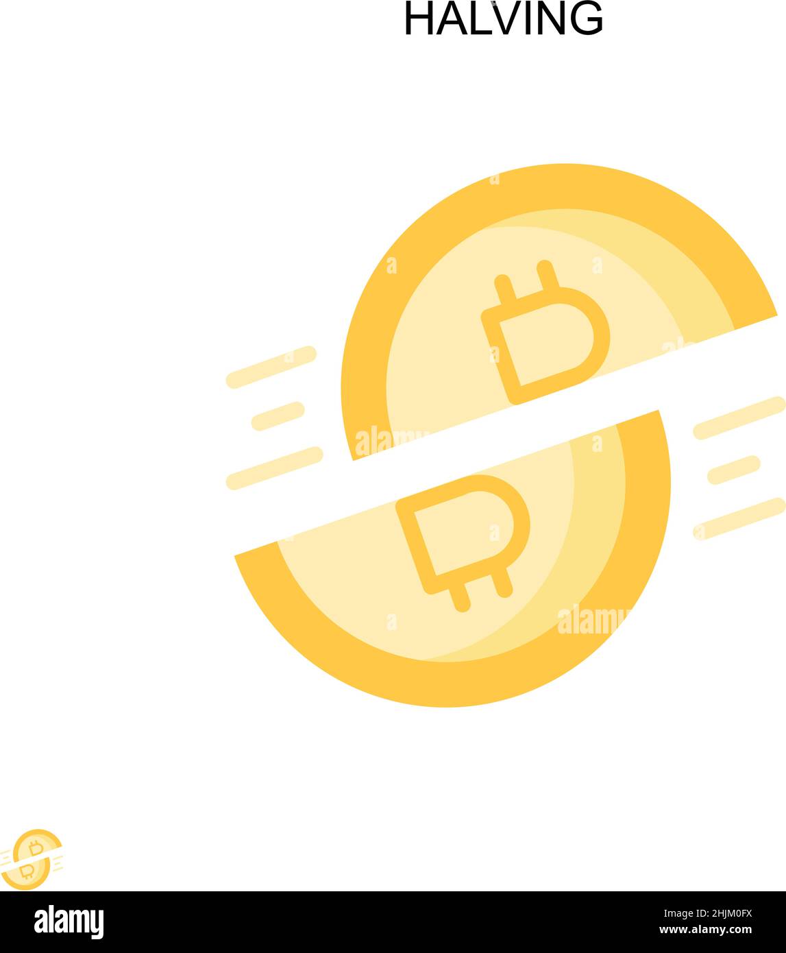 Halving Simple vector icon. Illustration symbol design template for web ...