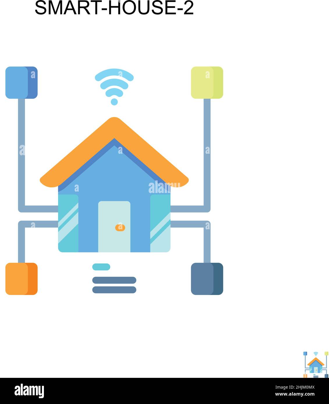 Smart-house-2 Simple vector icon. Illustration symbol design template ...