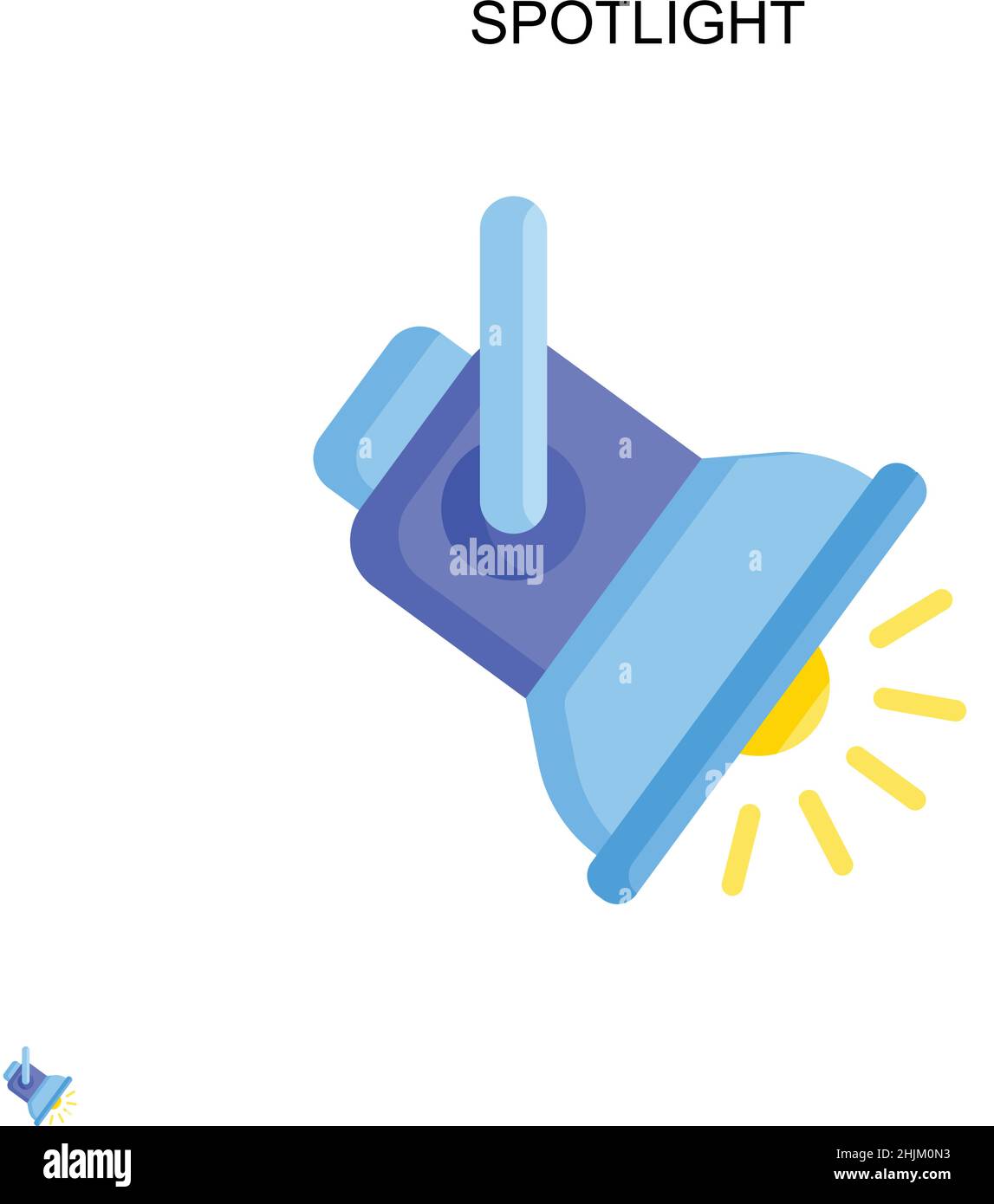 Spotlight Simple vector icon. Illustration symbol design template for ...