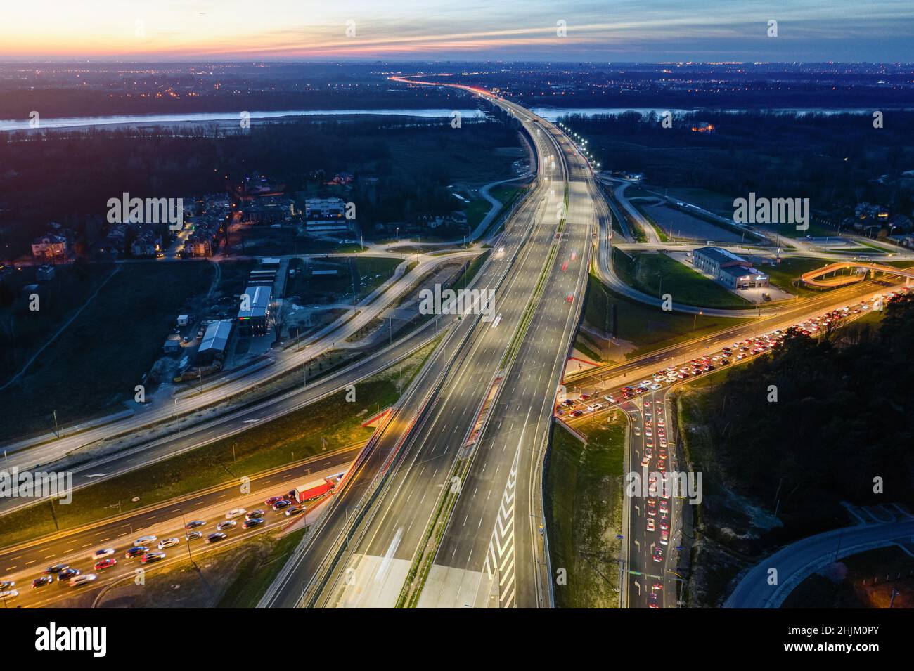 Junction road aerial hi-res stock photography and images - Alamy