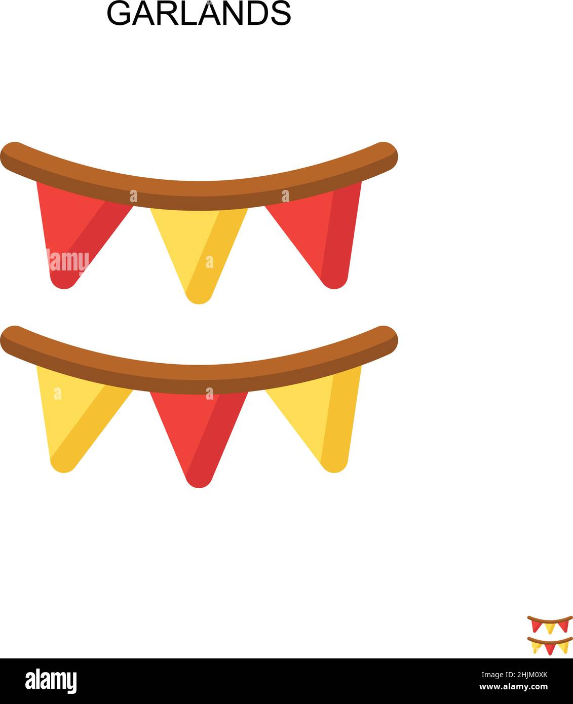 Garlands Simple vector icon. Illustration symbol design template for ...