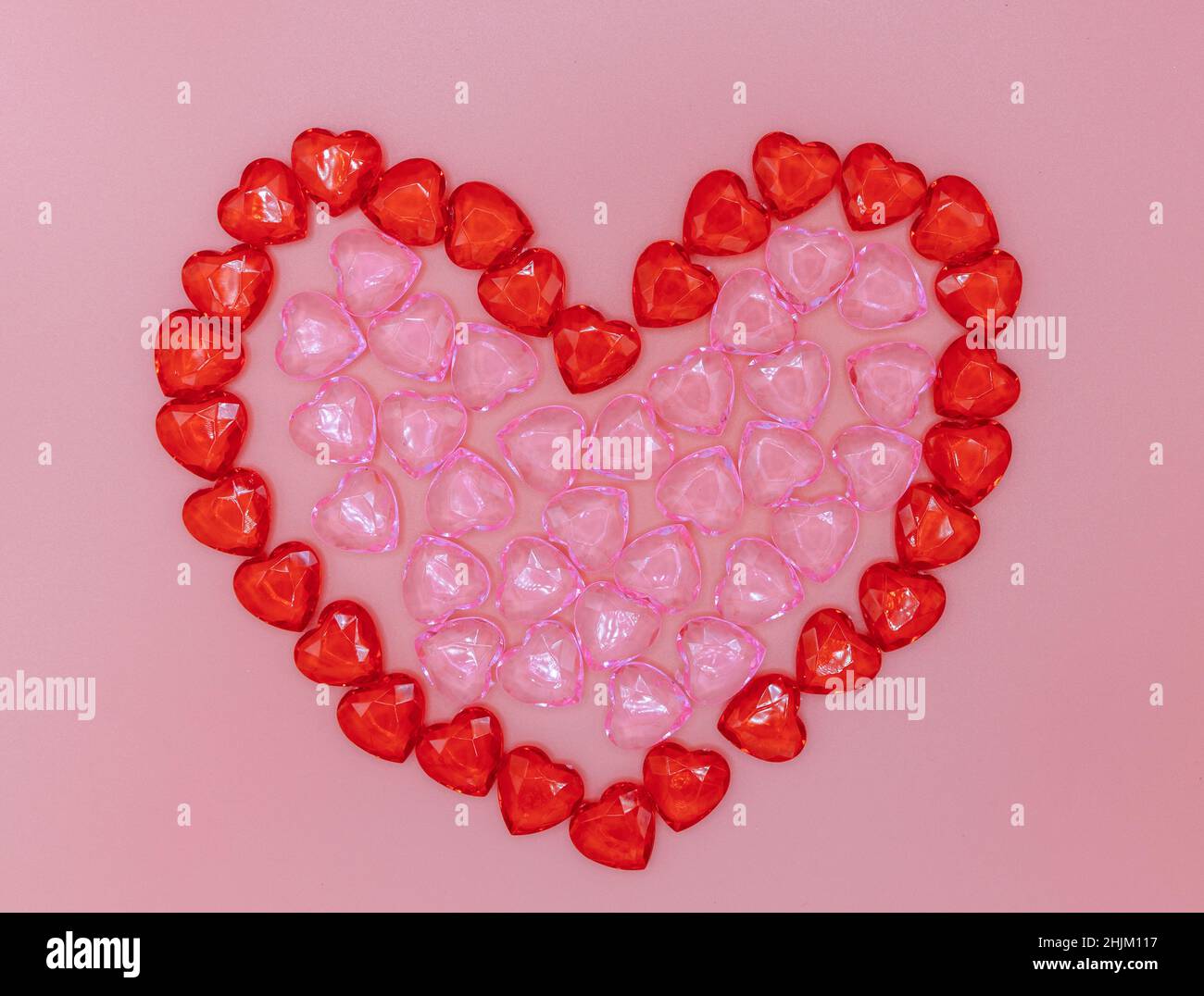 Pink and red shiny little hearts. Valentine's Day Background. Love ...