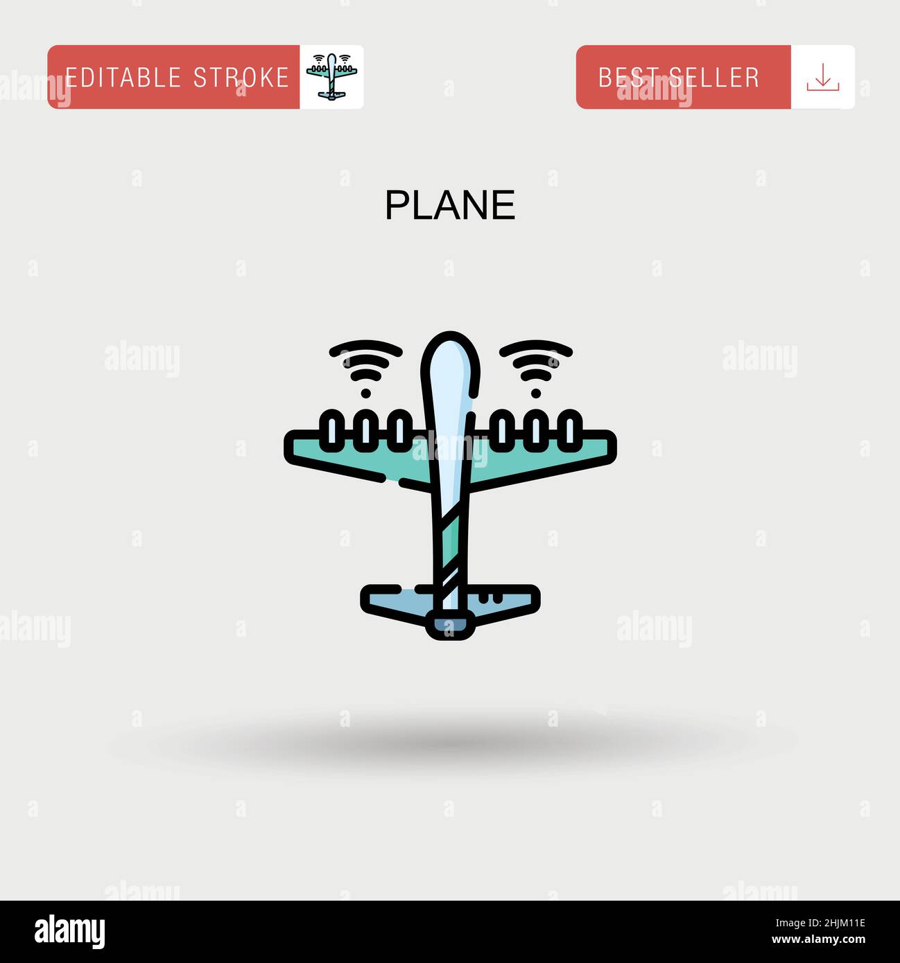 Plane Simple vector icon Stock Vector Image & Art - Alamy