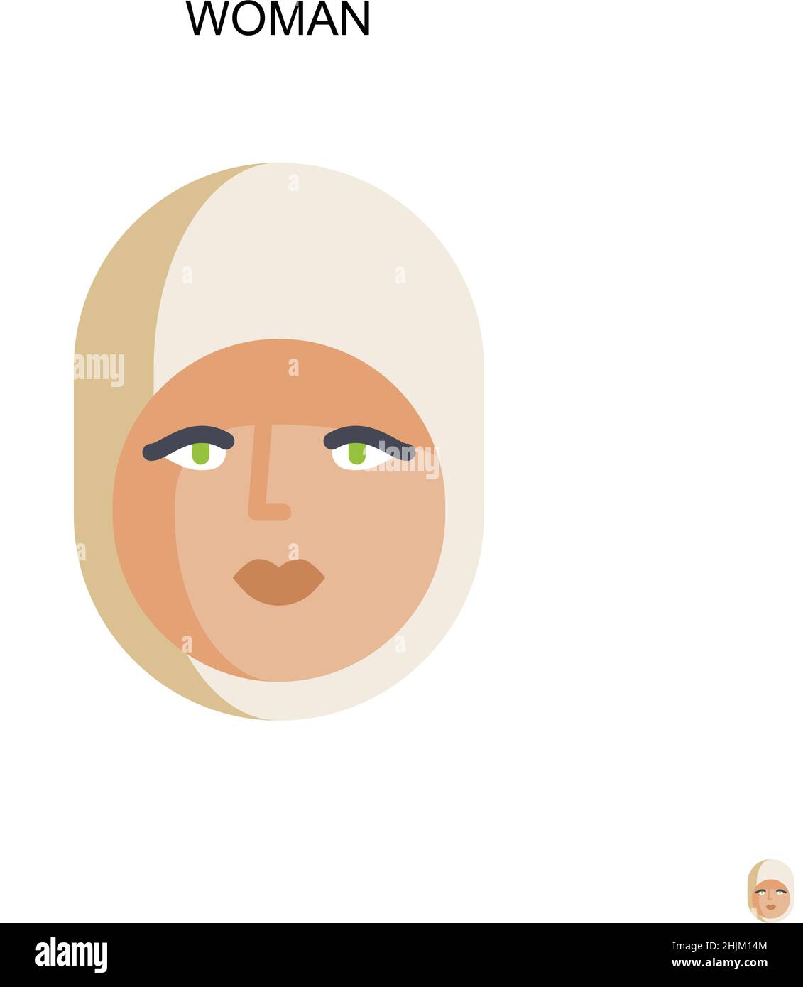 Woman Simple vector icon. Illustration symbol design template for web ...