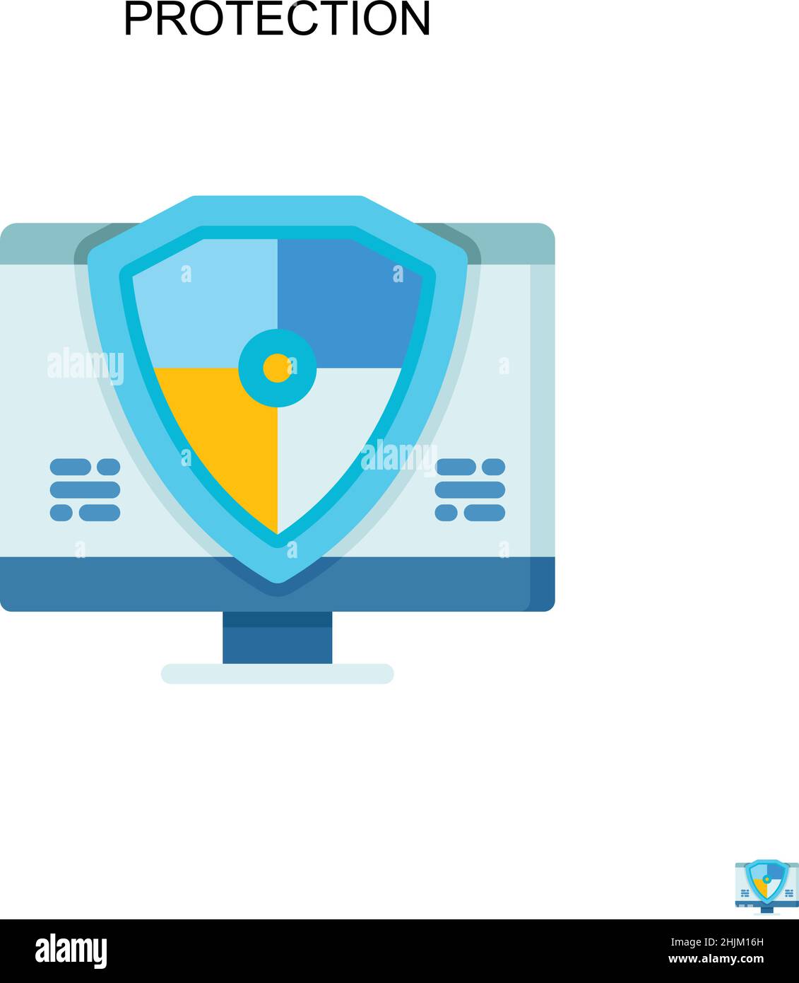 Protection Simple vector icon. Illustration symbol design template for ...