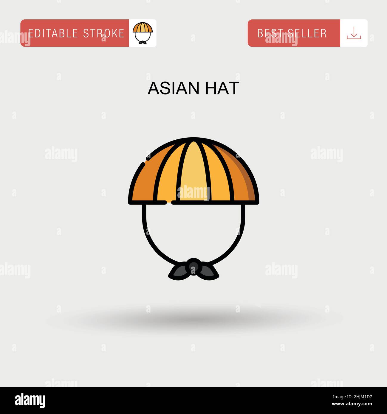 Man traditional asian conical hat Stock Vector Images - Alamy