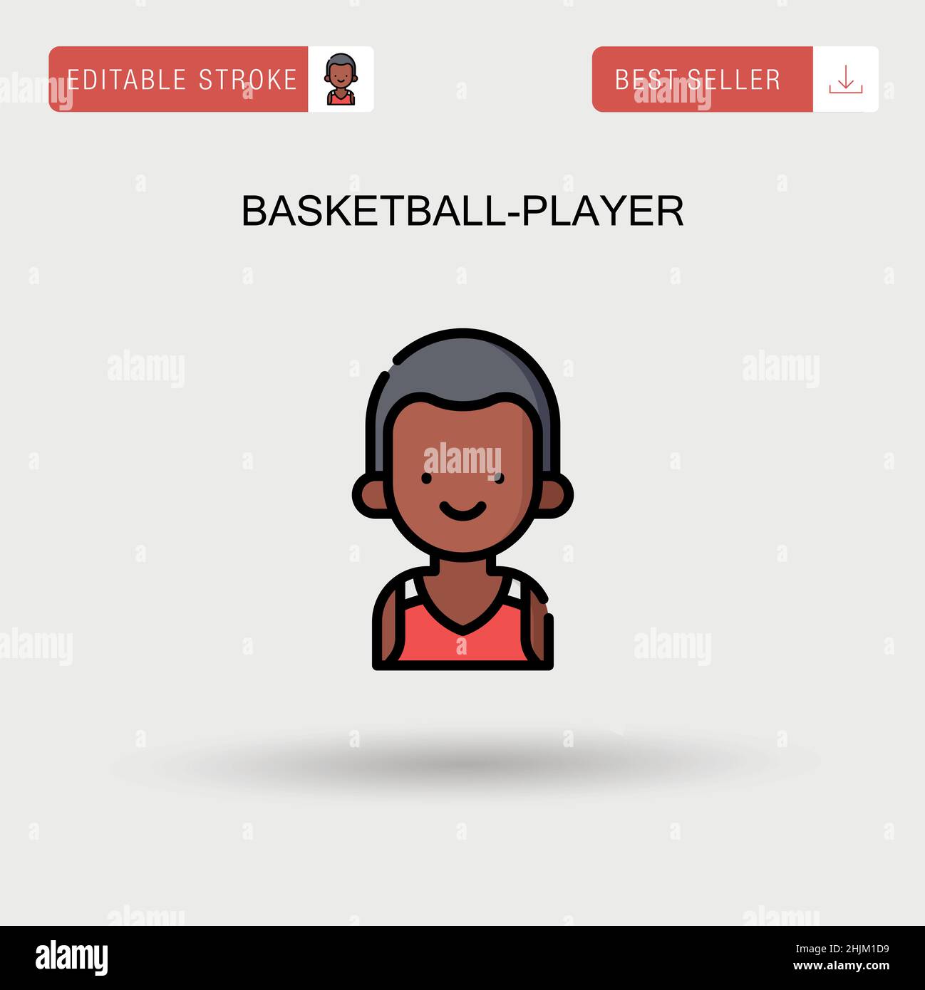Basketball-player Simple vector icon Stock Vector Image & Art - Alamy