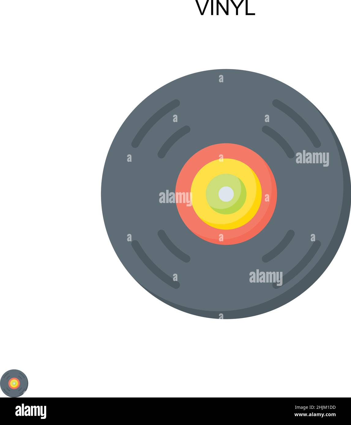 Vinyl Simple vector icon. Illustration symbol design template for web ...