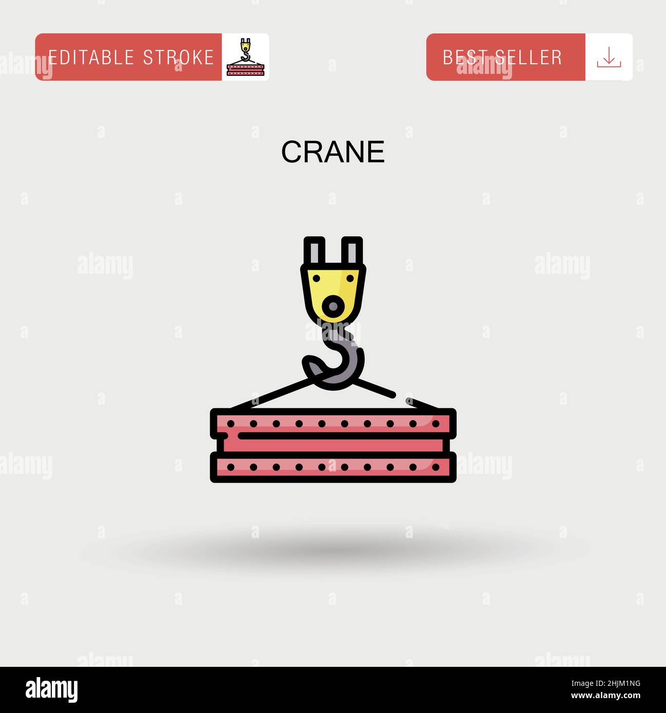 Yellow crane tower architecture Stock Vector Images - Alamy