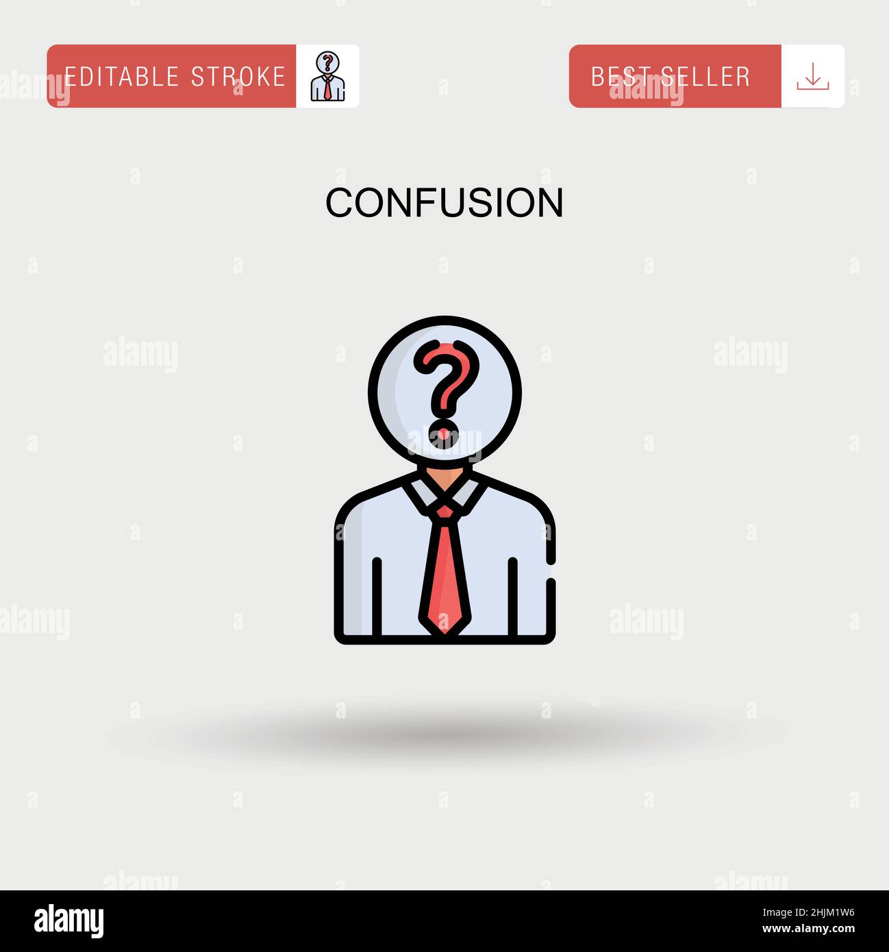 Confusion Simple vector icon Stock Vector Image & Art - Alamy