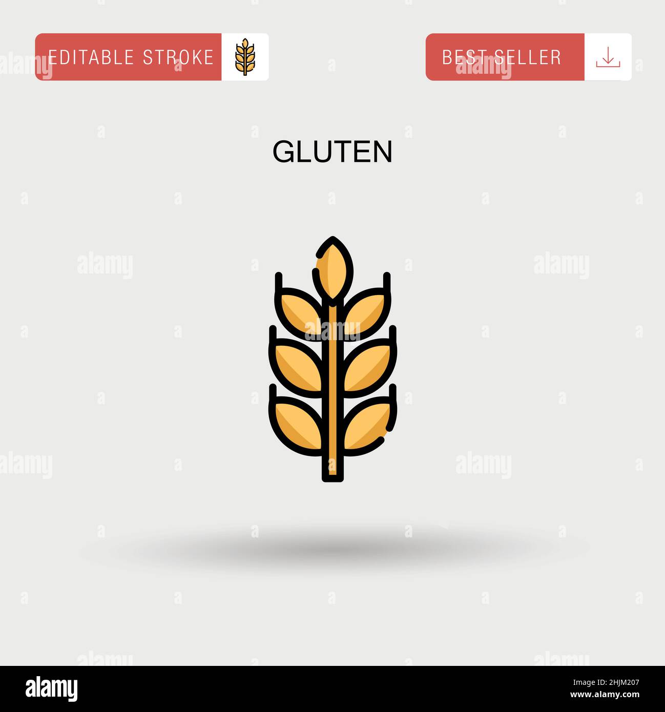 Round gluten free label Stock Vector Images - Alamy