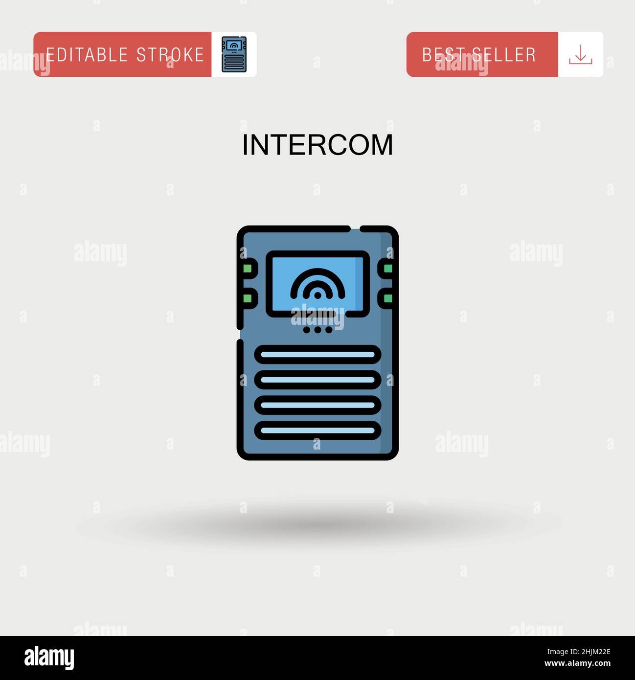 Intercom Simple vector icon Stock Vector Image & Art - Alamy