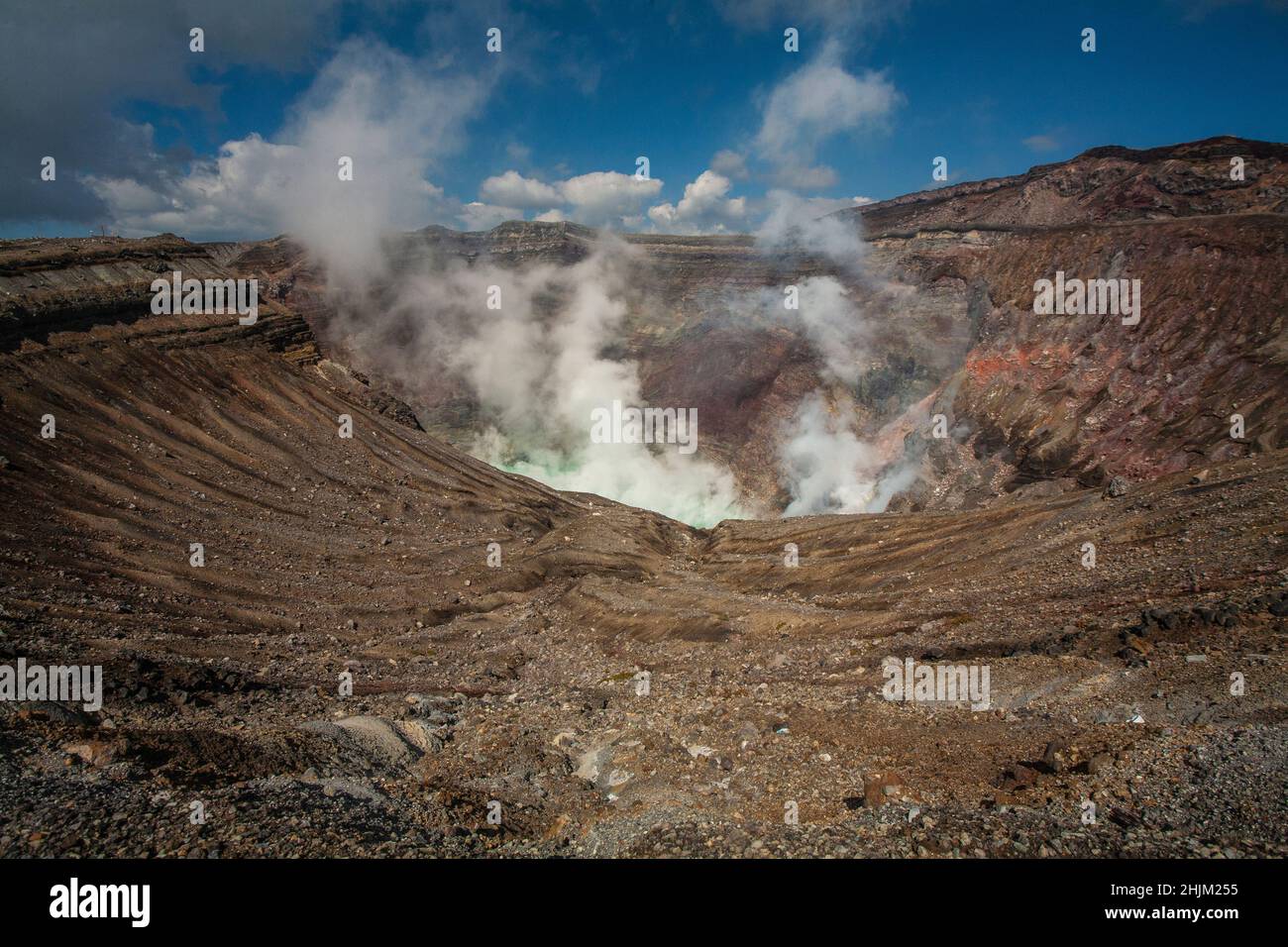 Mount Aso, an active volcano in central Kyushu Stock Photo - Alamy