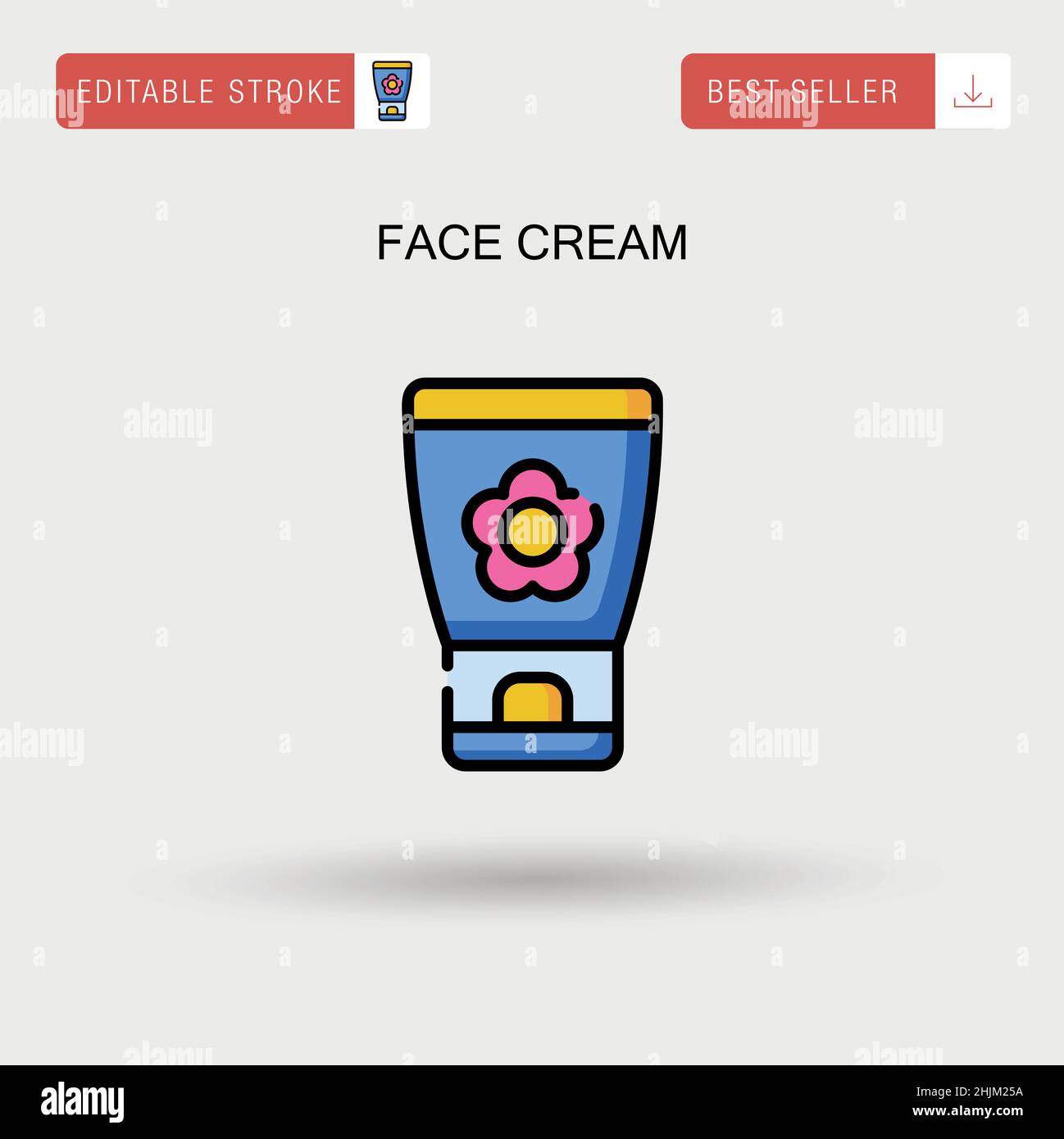 Adult woman face cream apply Stock Vector Images - Alamy