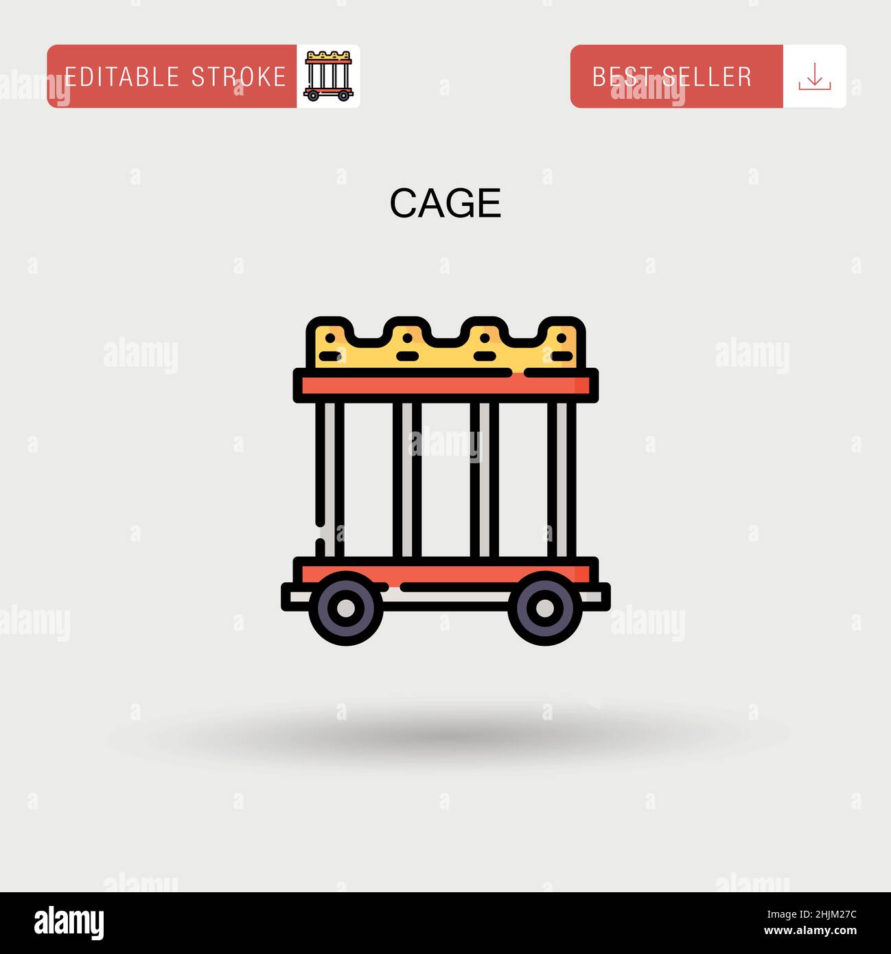 Cage Simple vector icon Stock Vector Image & Art - Alamy