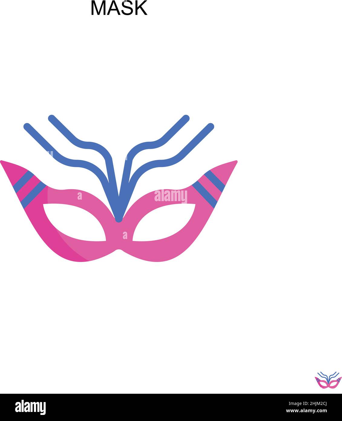 Mask Simple vector icon. Illustration symbol design template for web ...