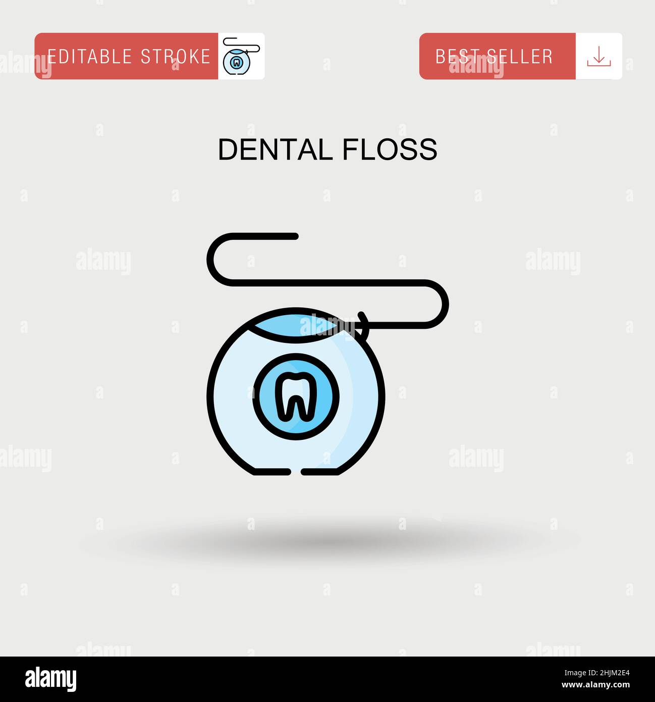 Dental floss Simple vector icon Stock Vector Image & Art - Alamy