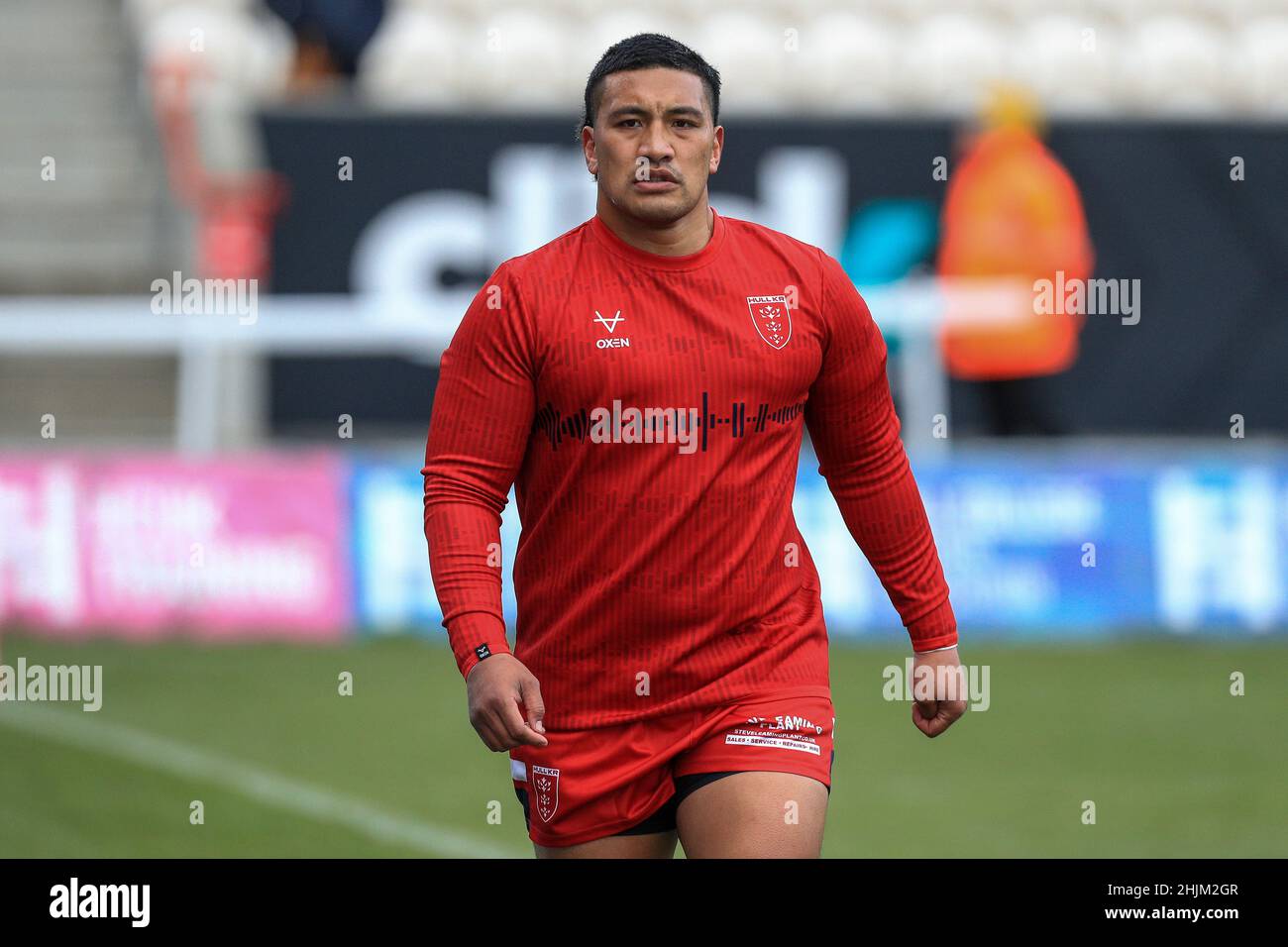 Albert Vete (8) of Hull KR during the pre match warm up Stock Photo - Alamy