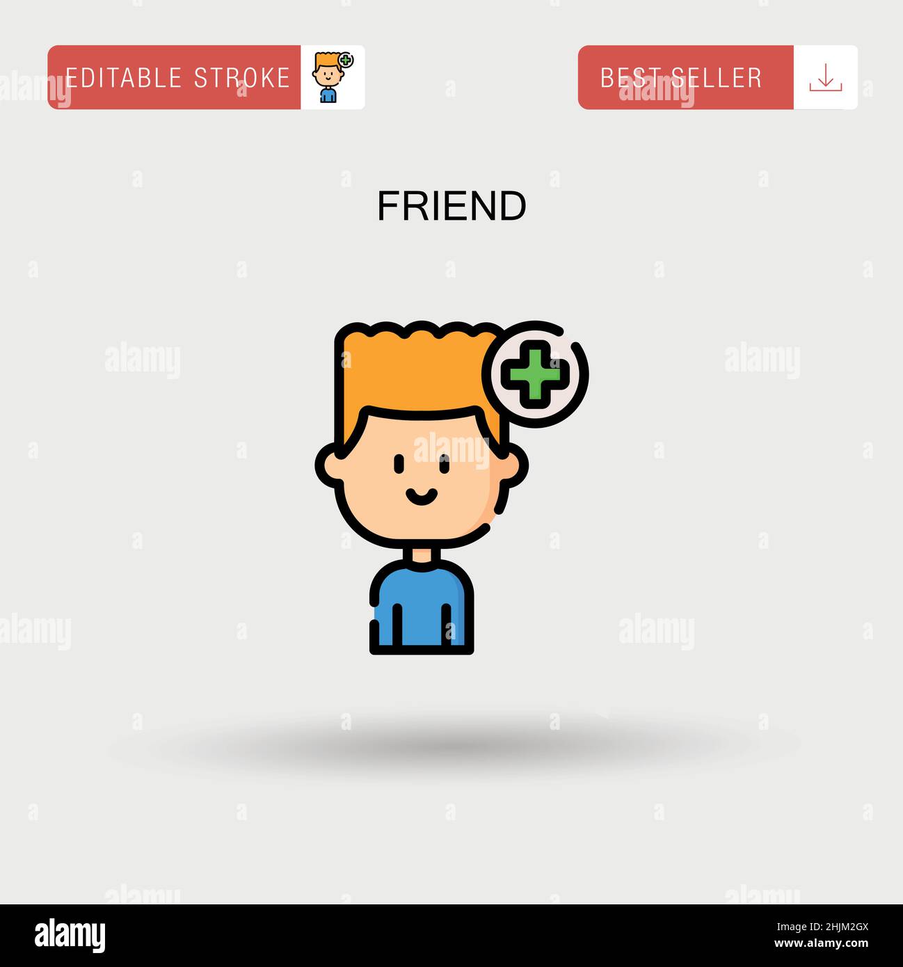 Friend Simple vector icon Stock Vector Image & Art - Alamy