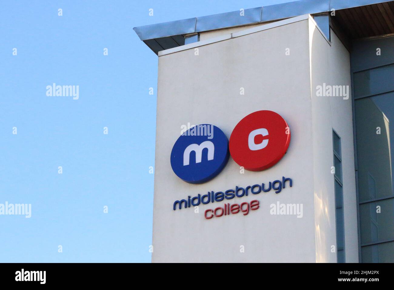 Middlesbrough College Entrance Sign Stock Photo - Alamy