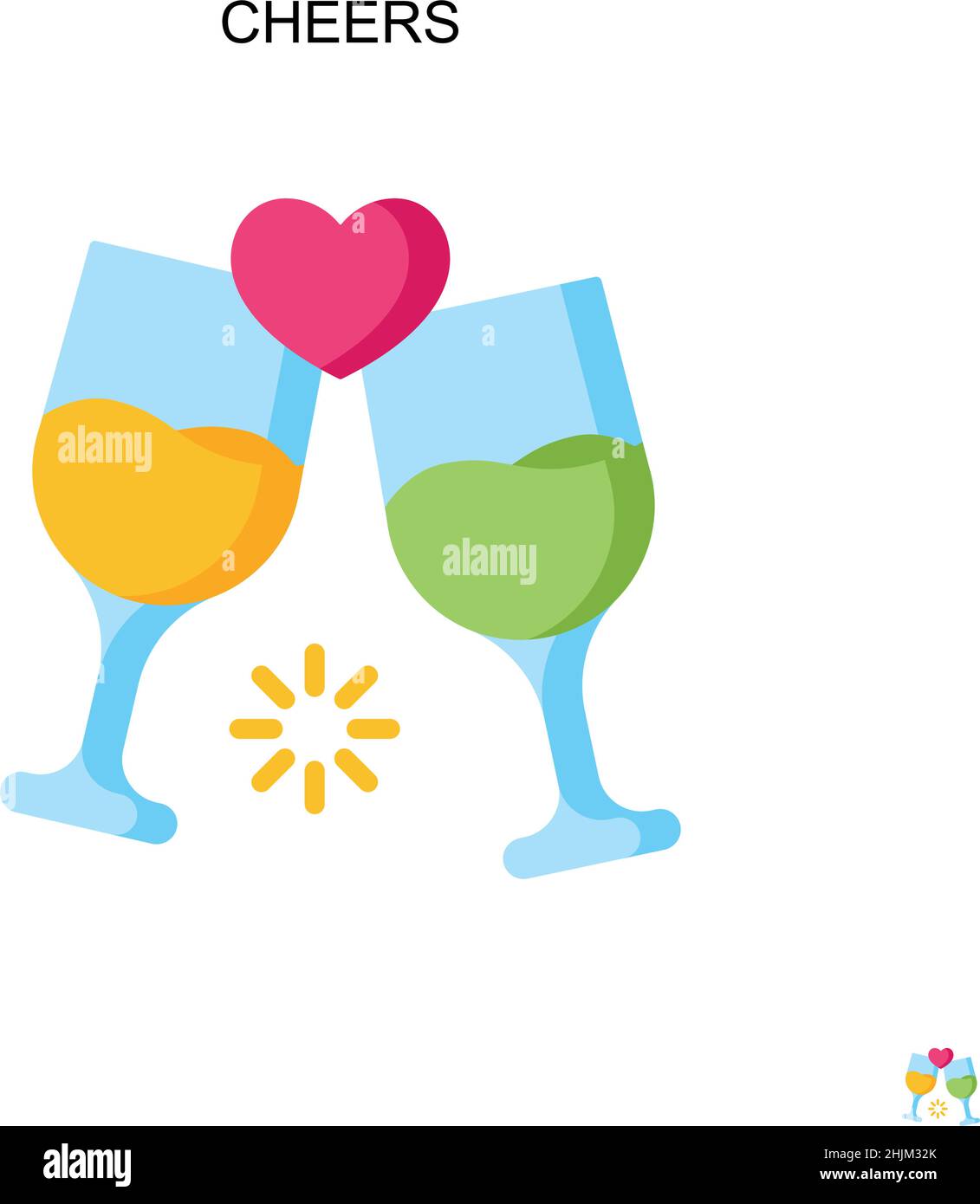 Cheers Simple vector icon. Illustration symbol design template for web ...