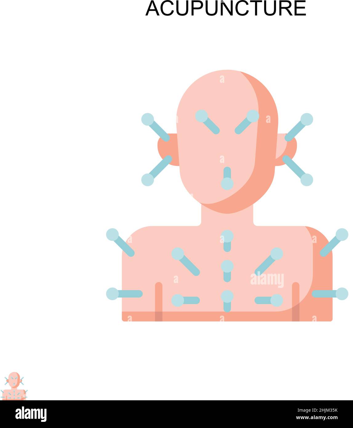 Acupuncture Simple vector icon. Illustration symbol design template for ...