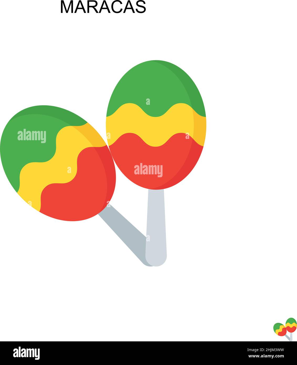 Maracas Simple vector icon. Illustration symbol design template for web ...