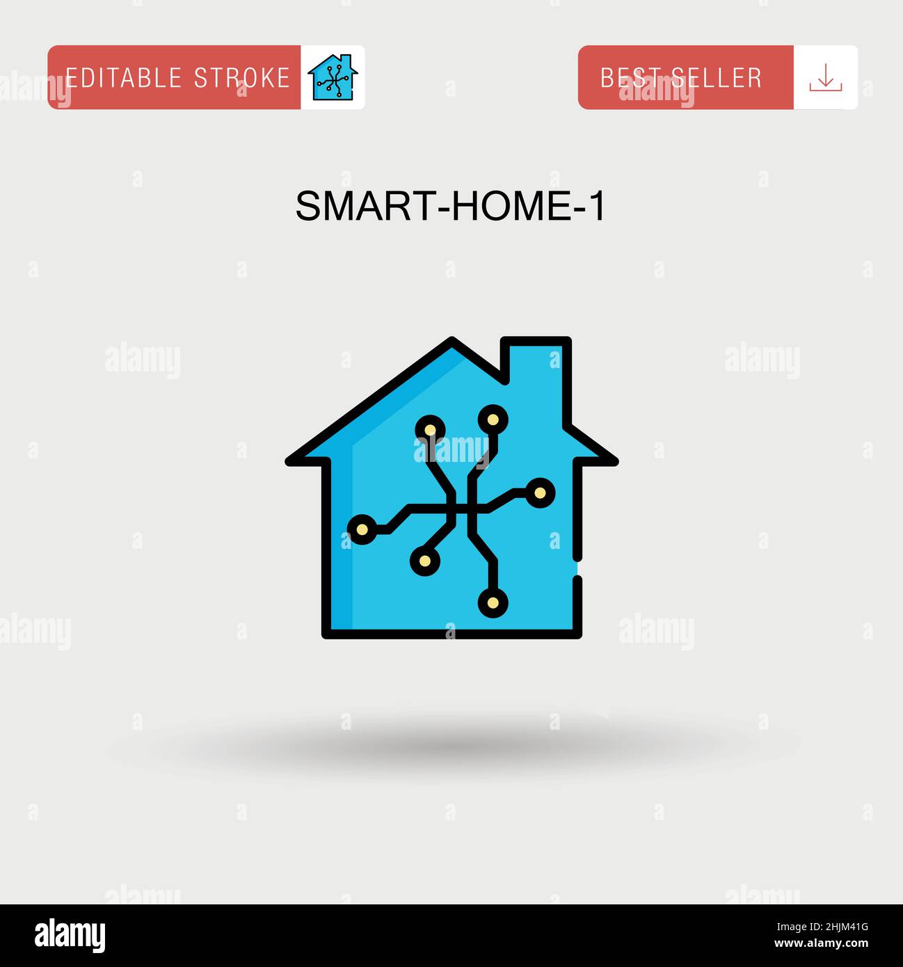 Smart-home-1 Simple vector icon Stock Vector Image & Art - Alamy