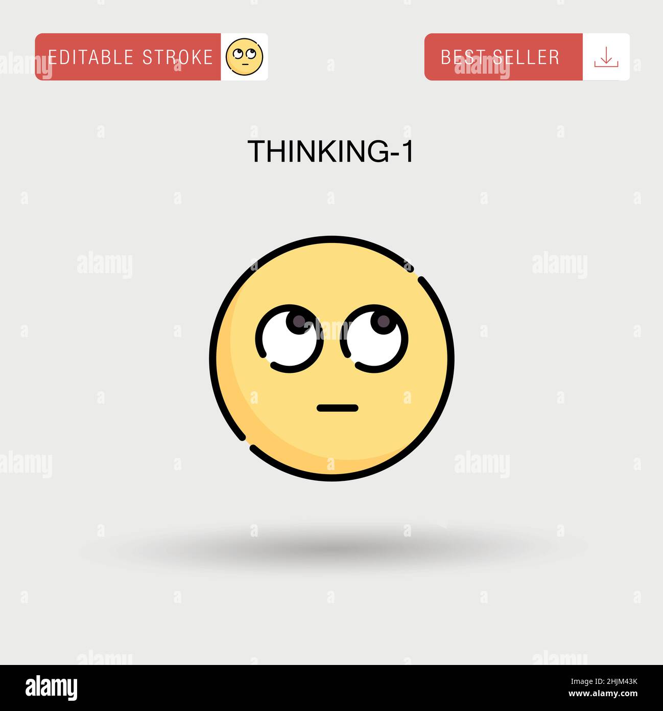 Thinking-1 Simple vector icon Stock Vector Image & Art - Alamy