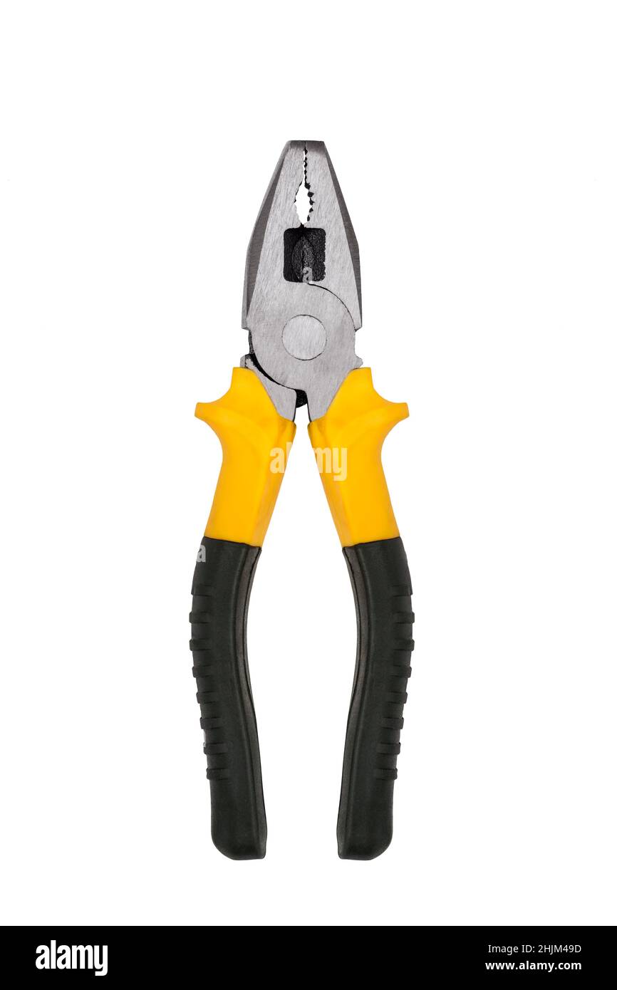 Combination pliers isolated on white background. Pliers isolated on ...