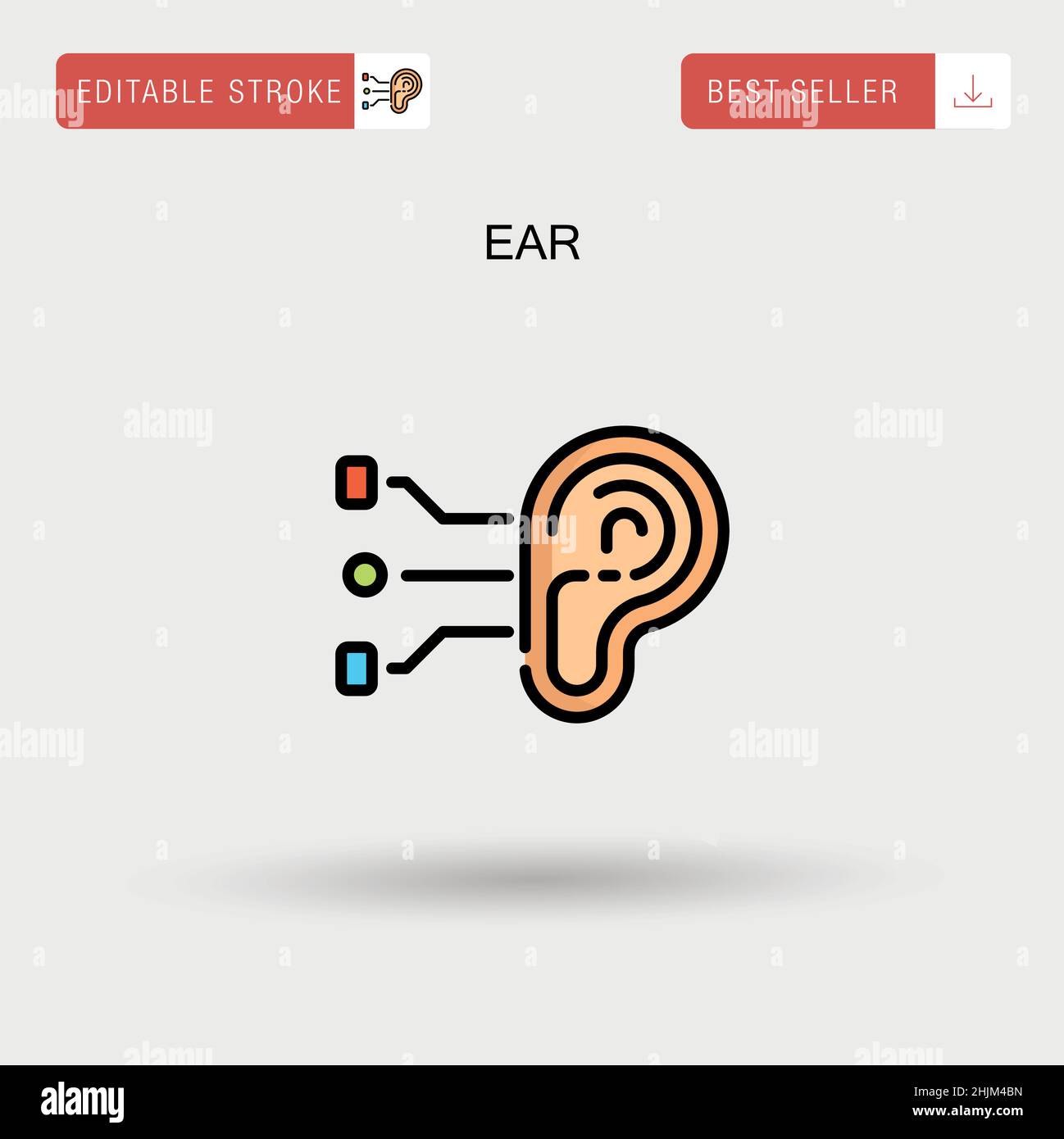 Ear Simple vector icon Stock Vector Image & Art - Alamy