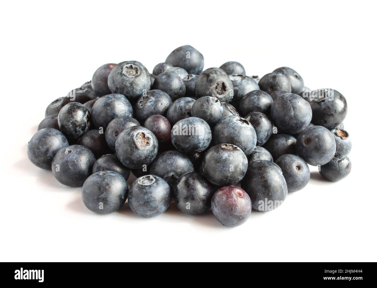 Pile of blueberries isolated on white abckground. Delicious wild ...