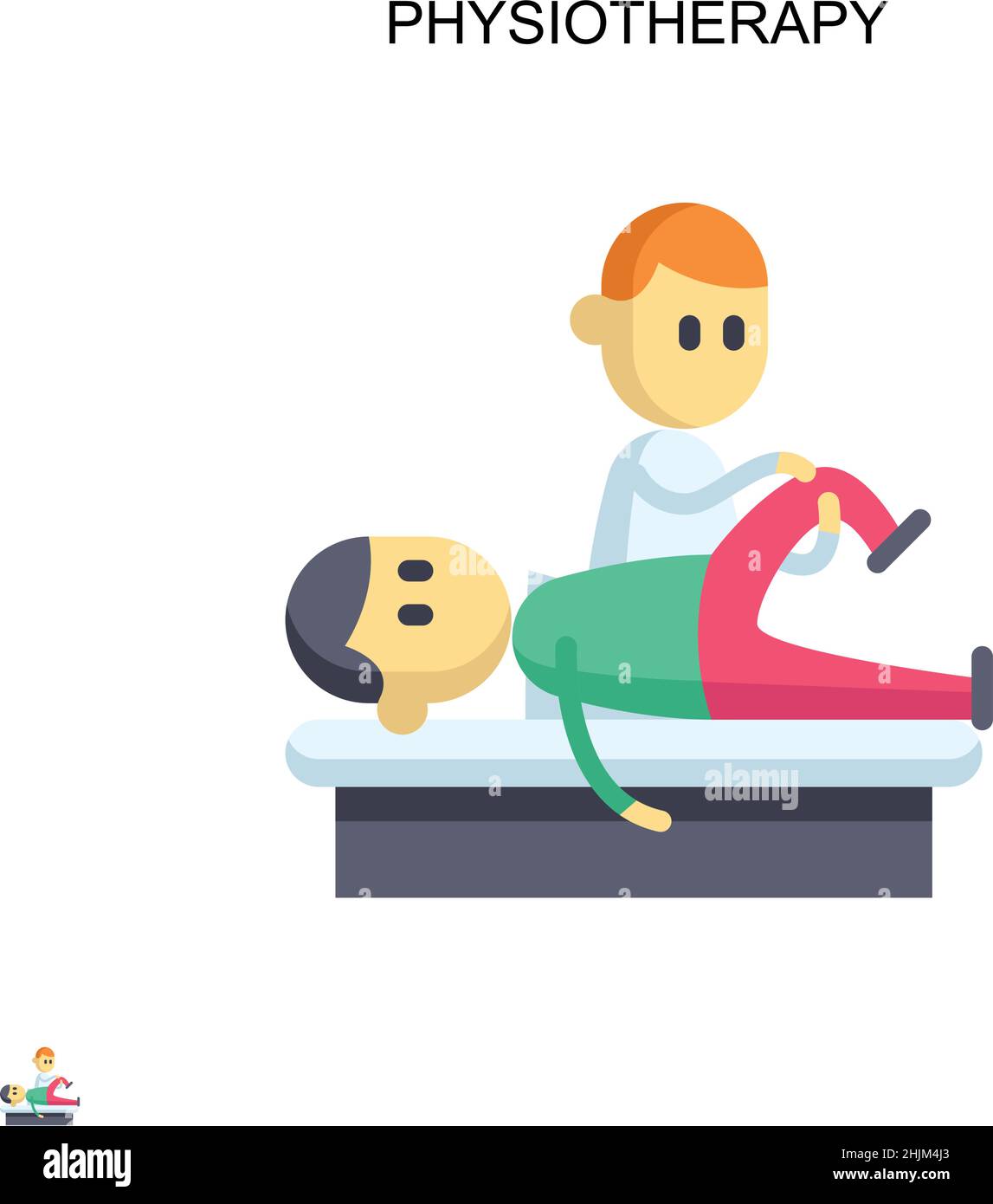 Physiotherapy Simple vector icon. Illustration symbol design template ...