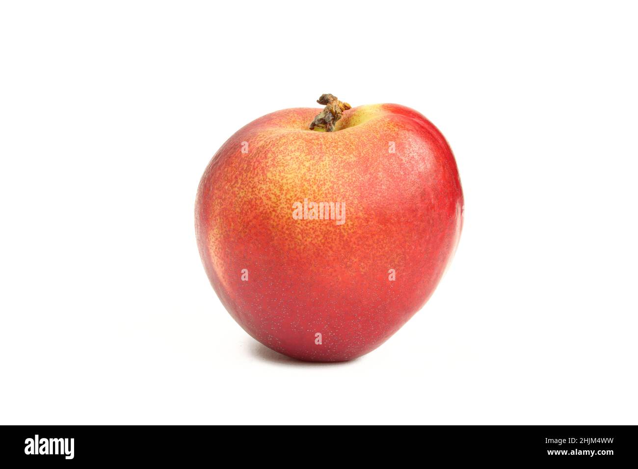 Single nectarine isolated on white background. Delicious fruit Stock ...