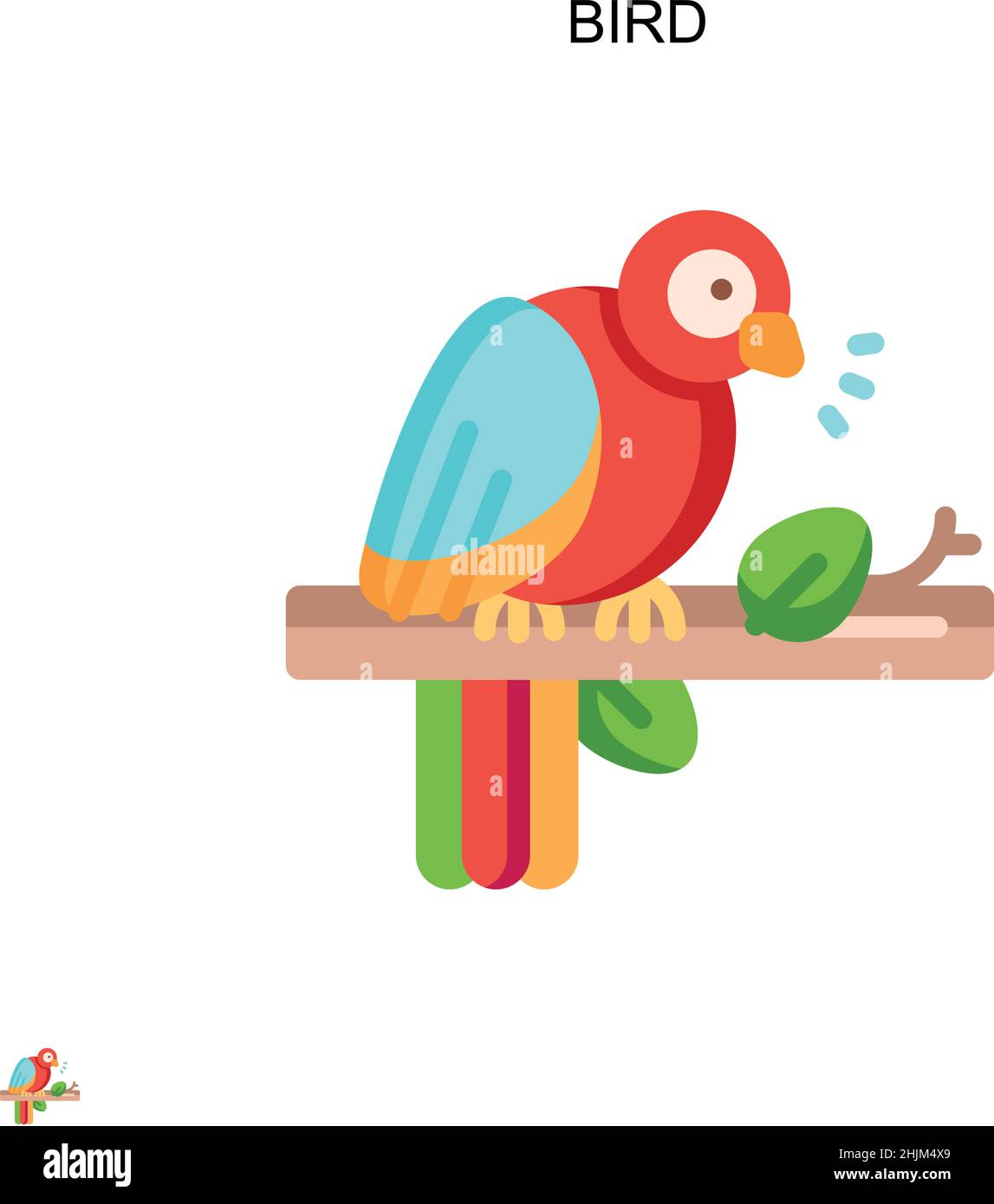 Bird Simple vector icon. Illustration symbol design template for web ...