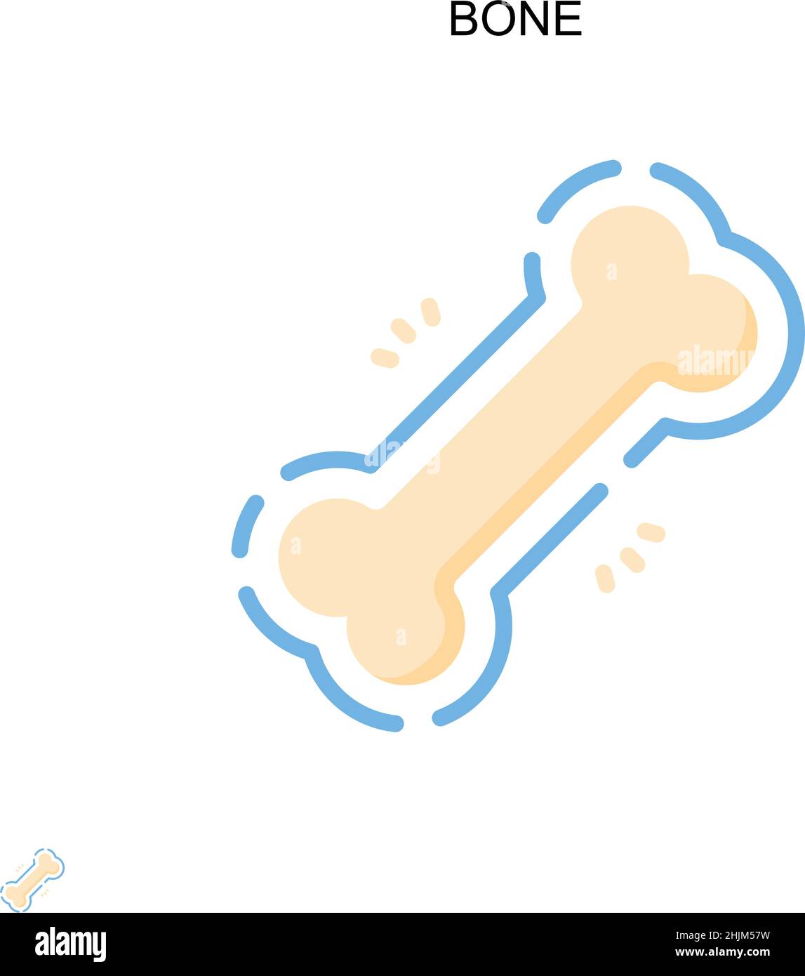 Bone Simple vector icon. Illustration symbol design template for web ...