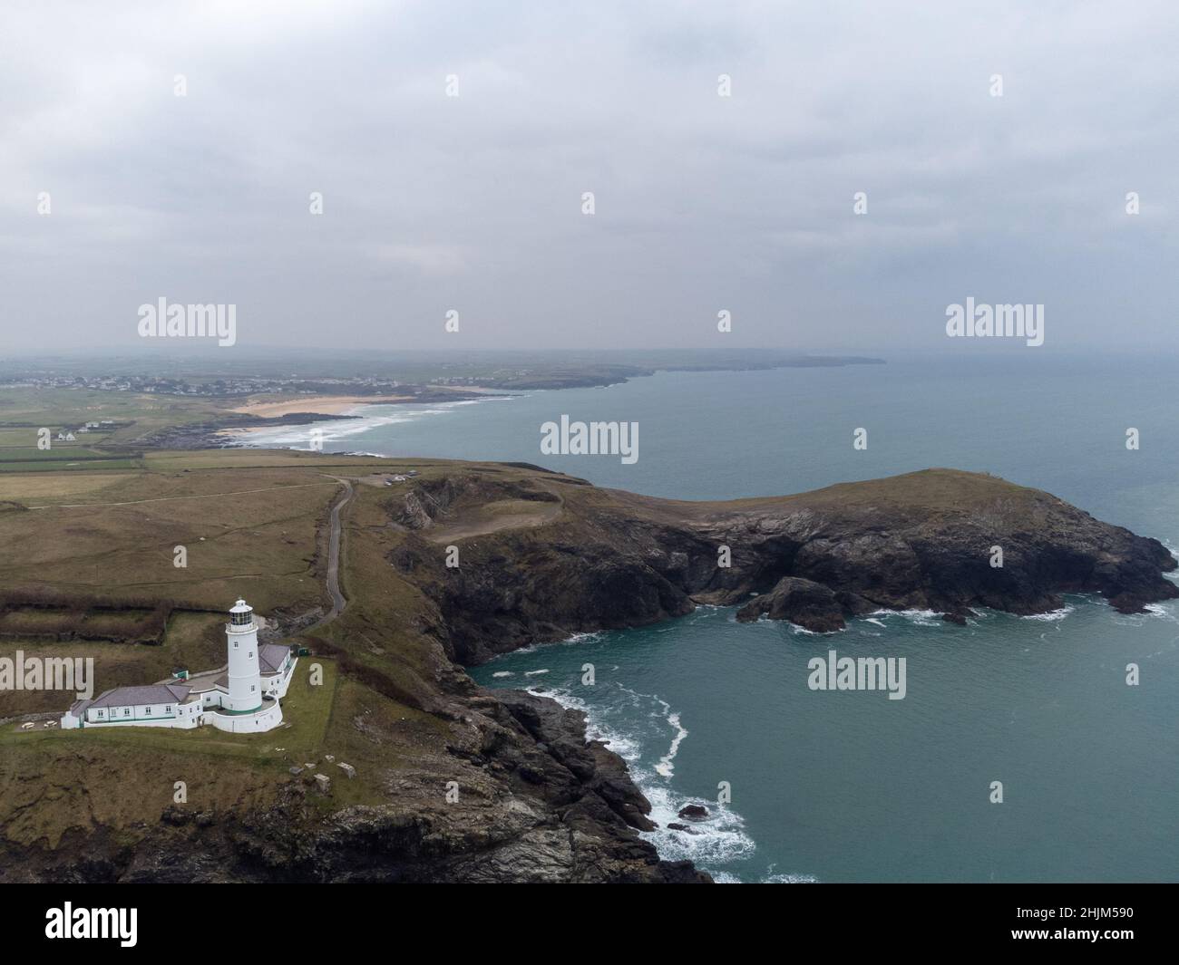 Trevose lighthouse cornwall england uk Stock Photo - Alamy