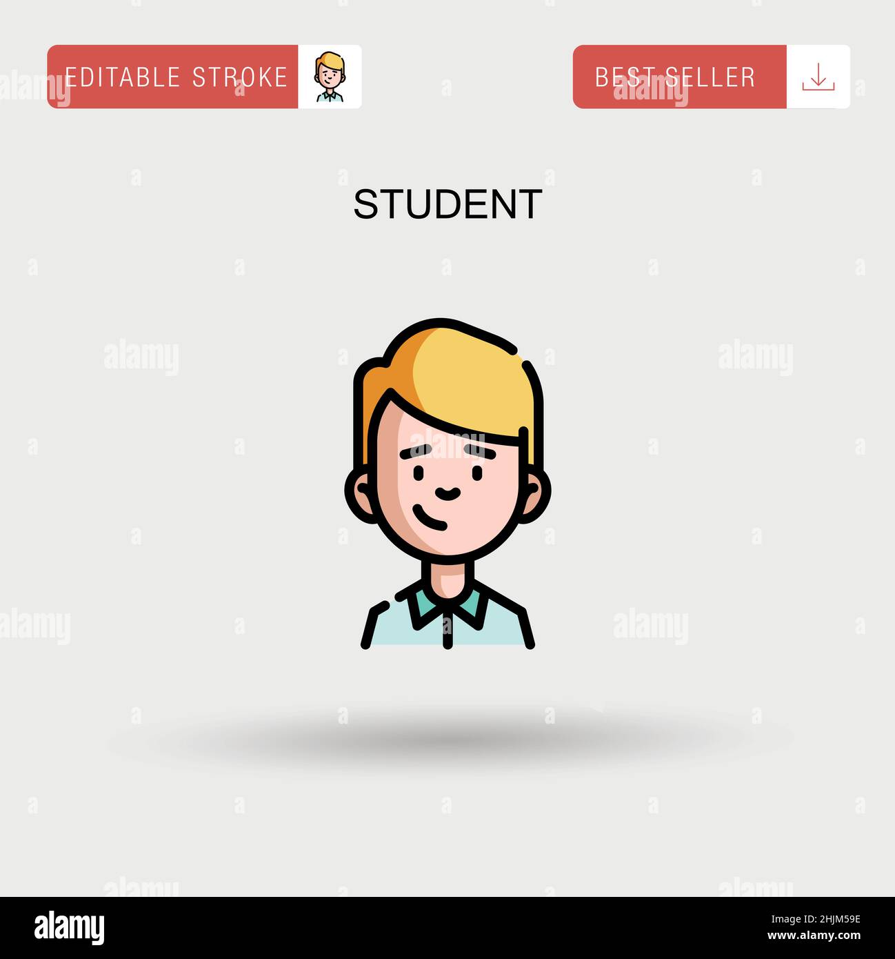 Student Simple vector icon Stock Vector Image & Art - Alamy
