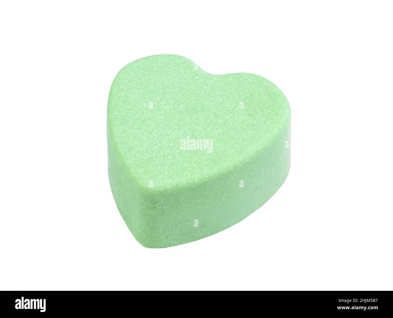 Dry green heart shaped soap isolated on white background Stock Photo ...