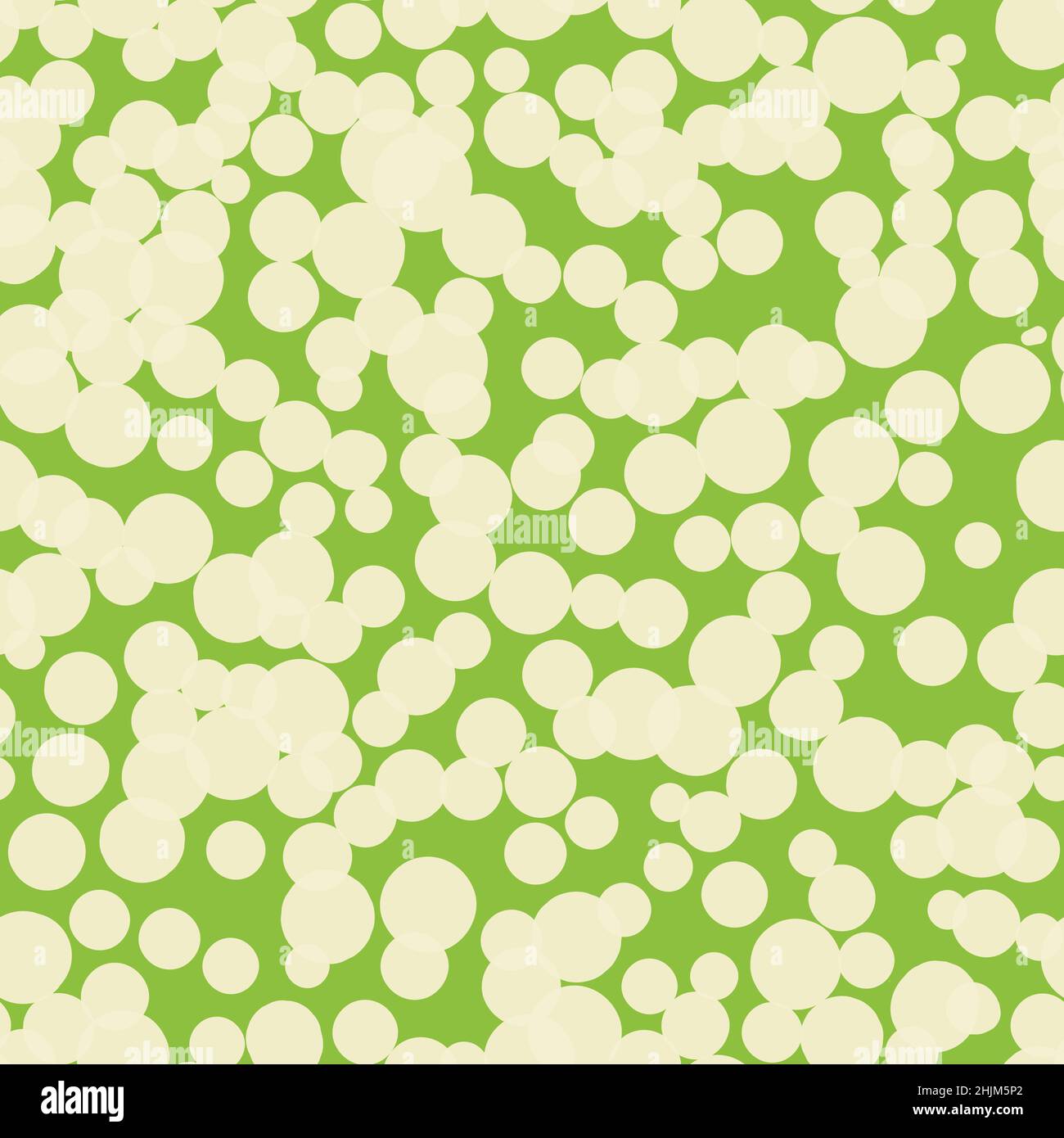 Abstract hand drown polka dots background. Green dotted seamless ...
