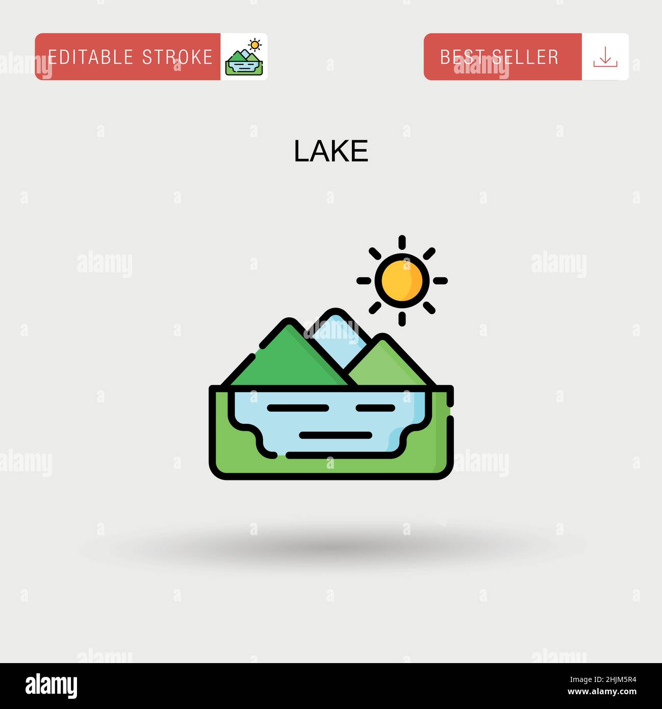 Lake Simple vector icon Stock Vector Image & Art - Alamy