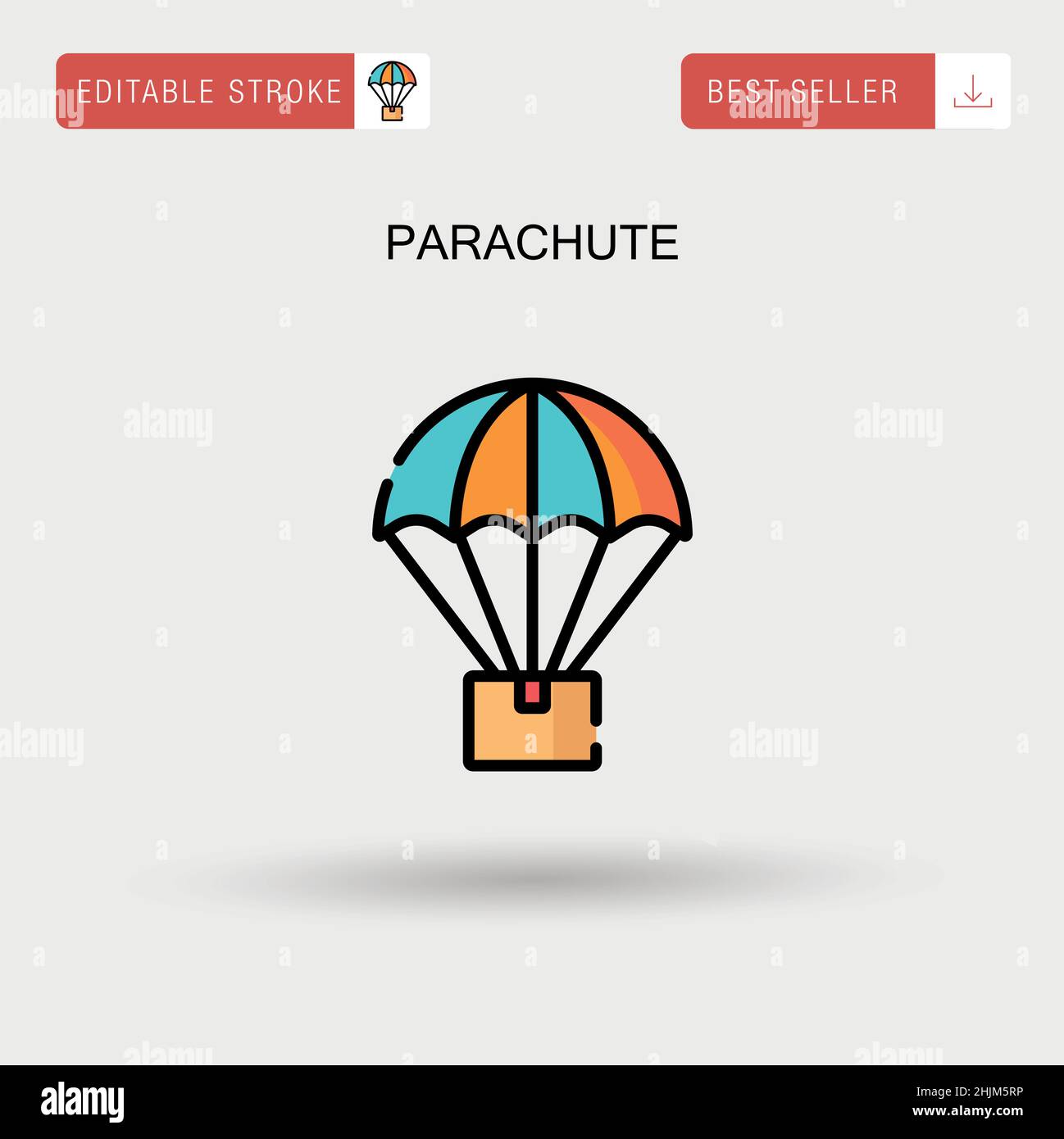 Parachute Simple vector icon Stock Vector Image & Art - Alamy