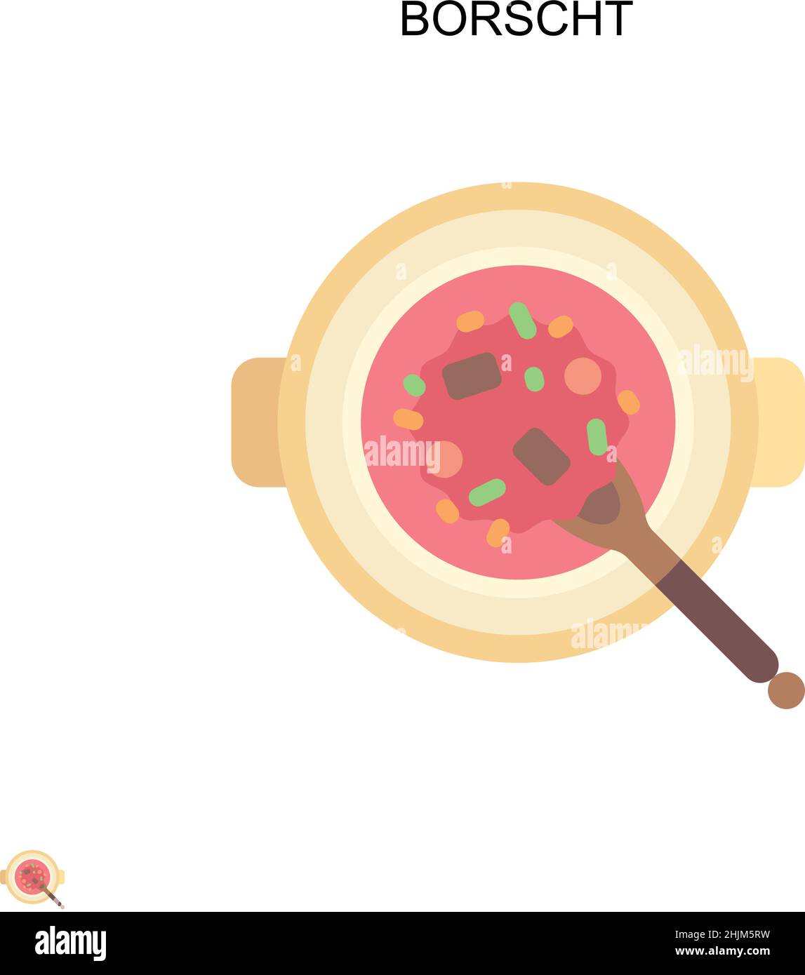 Beetroot and cabbage soup Stock Vector Images - Alamy