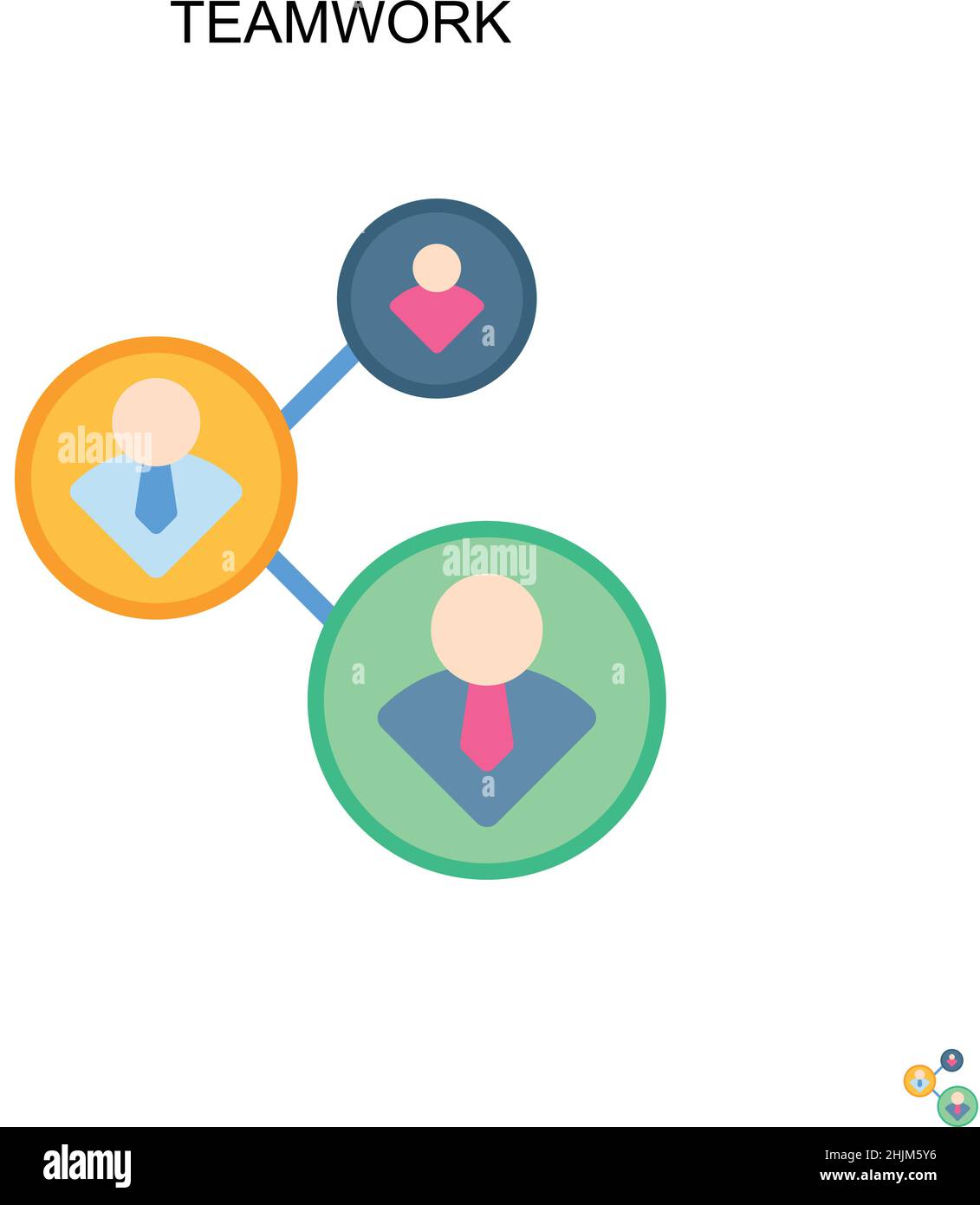 Teamwork Simple vector icon. Illustration symbol design template for ...