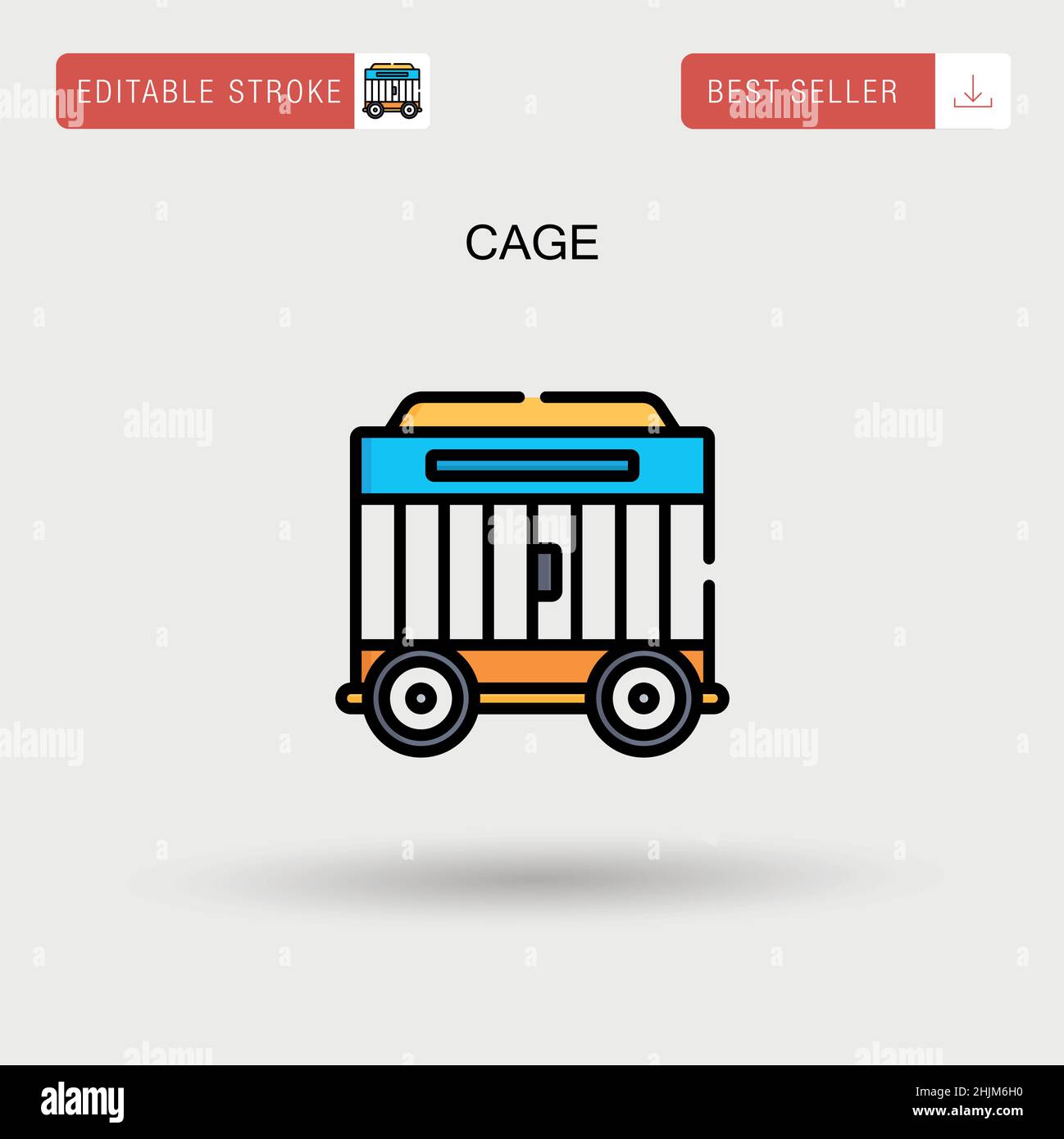 Cell door 3d illustration Stock Vector Images - Alamy