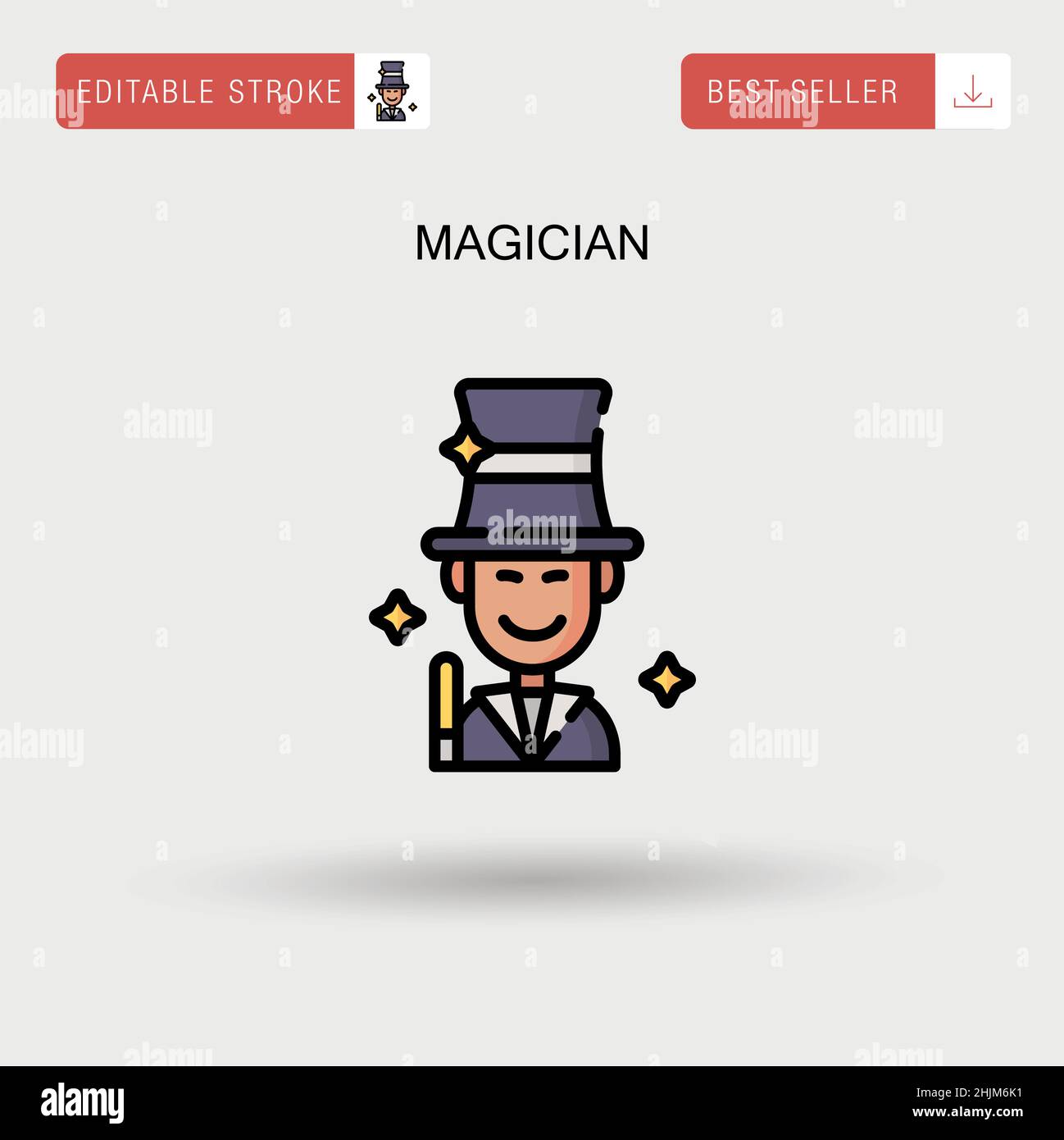 Magician circus cartoon hi-res stock photography and images - Alamy